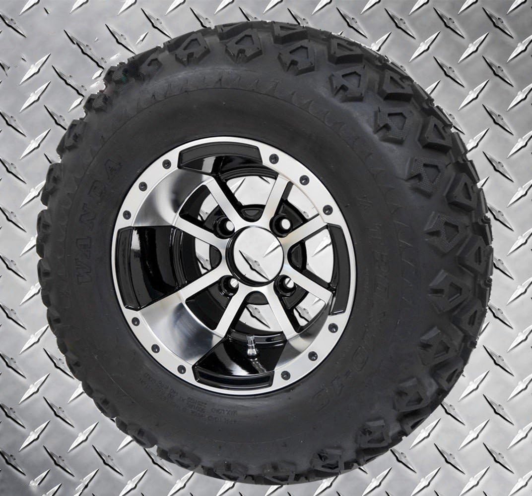 Amazon.com: GOLF CART 10"x7" MACH/BLK STORM TROOPER ALUMINUM WHEELS ...