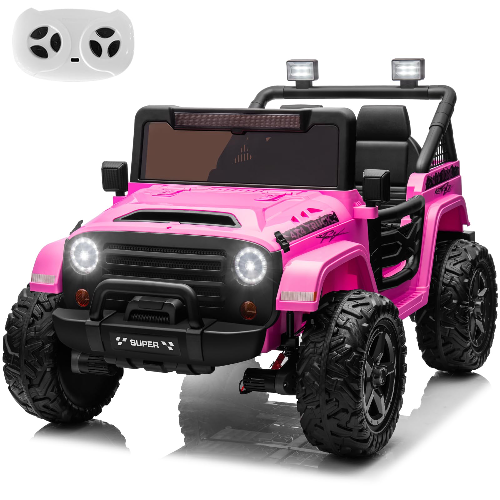 Amazon.com: ALINUX 24V 4x4 Ride on Cars for Big Kids, 9AH 5MPH Electric ...