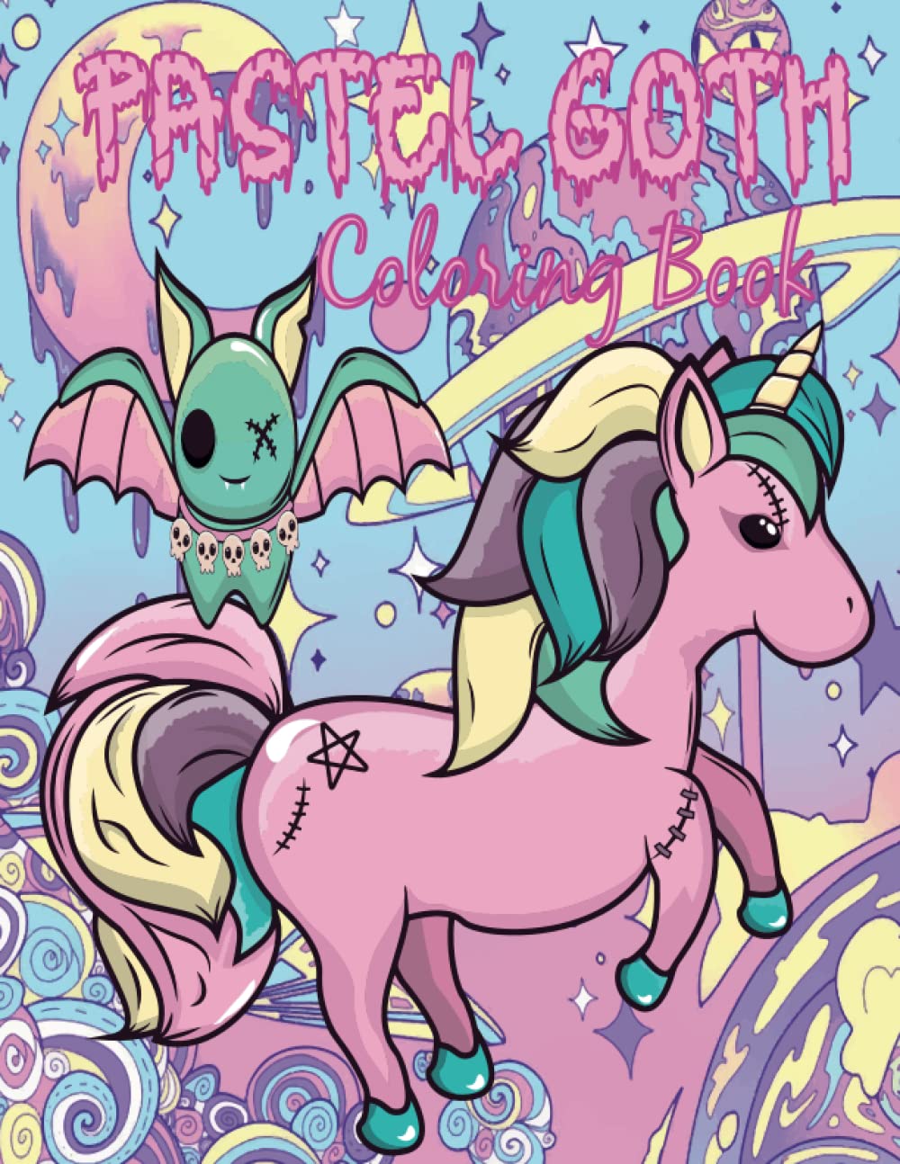 Buy Pastel Goth Coloring Book: Kawaii And Spooky Gothic Satanic ...