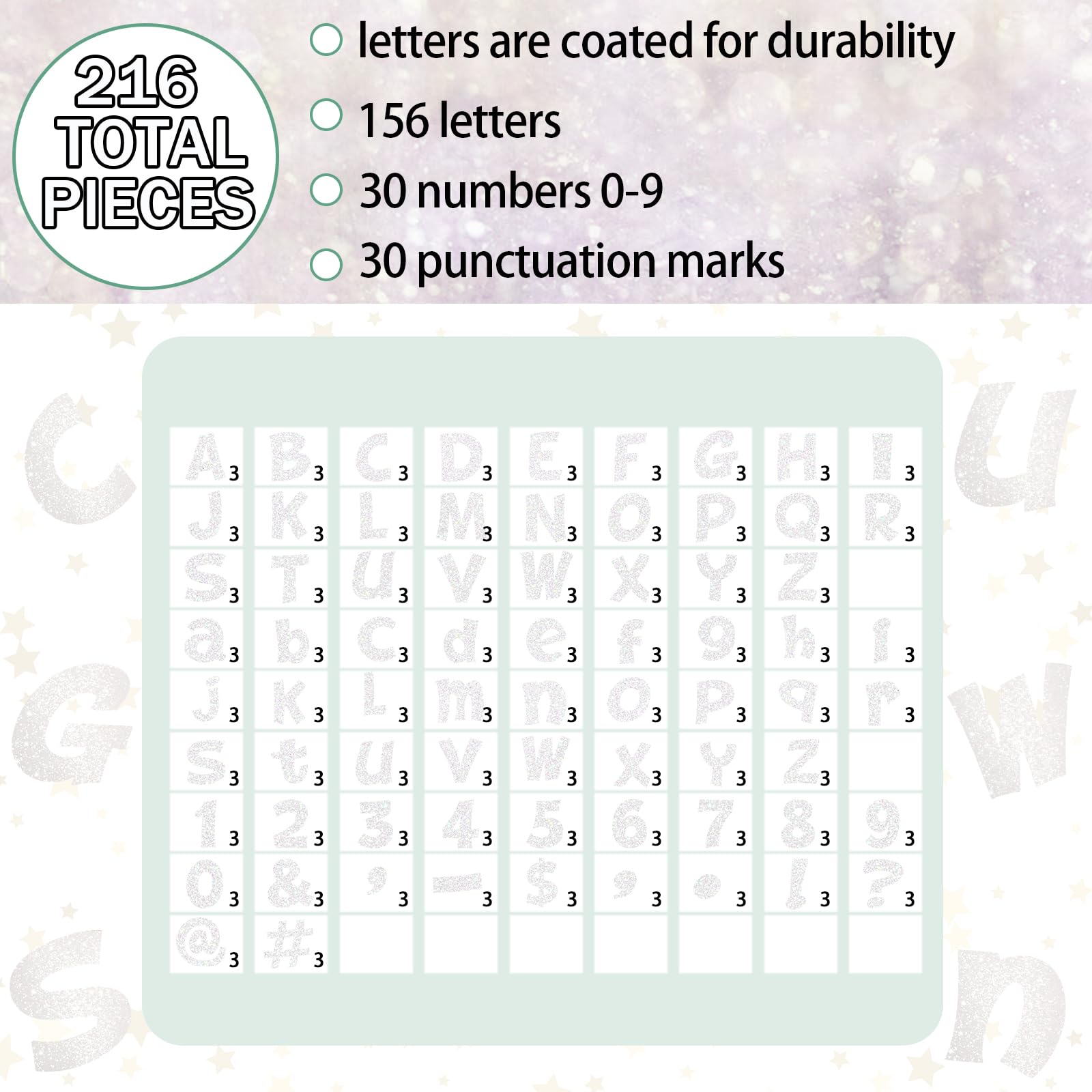 Dot By Letter 134 Pcs 5 Inch Colorful Alphabet Letters Numbers And ...