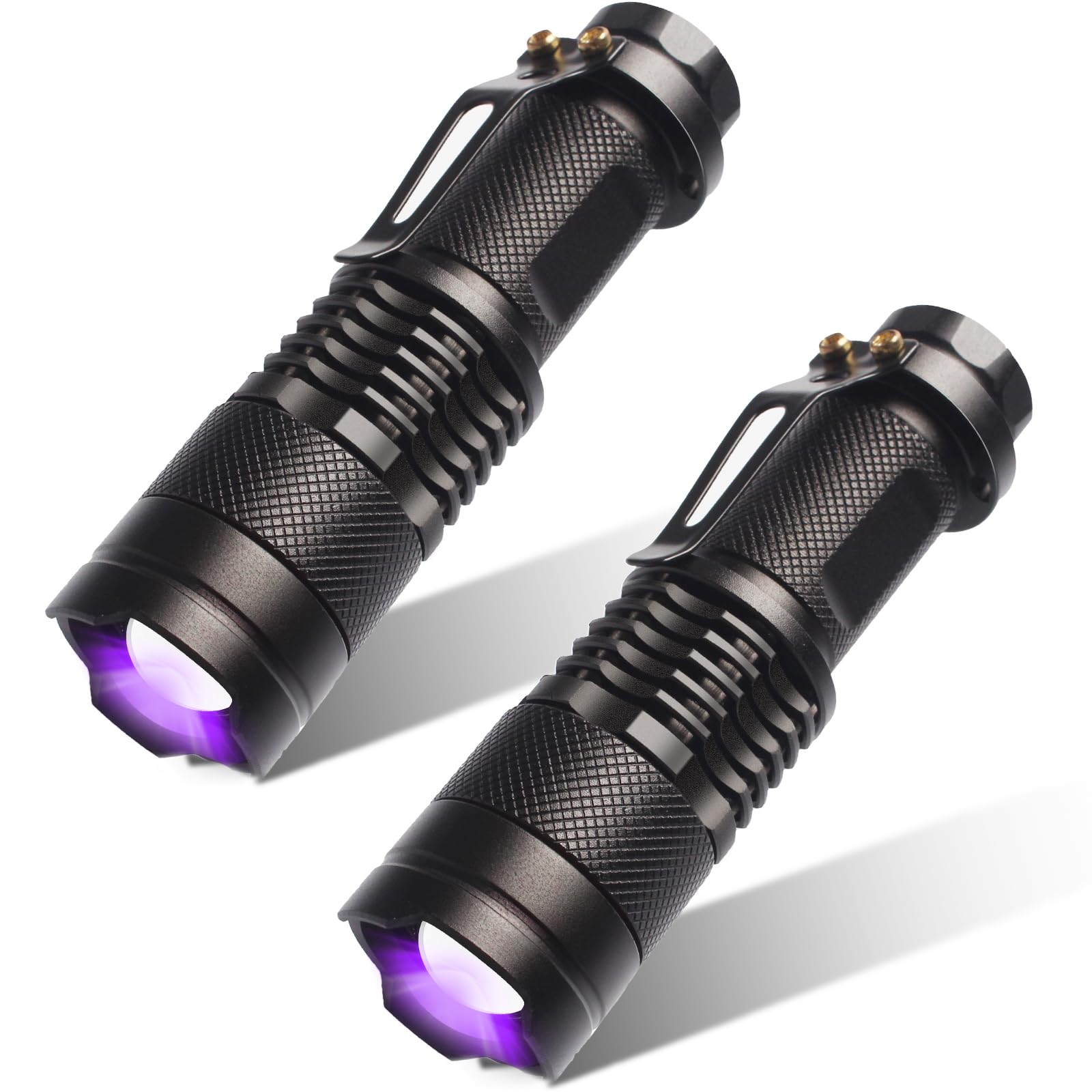 2 Pack UV Torch UV Light Ultraviolet LED Flashlight Blacklight Portable ...