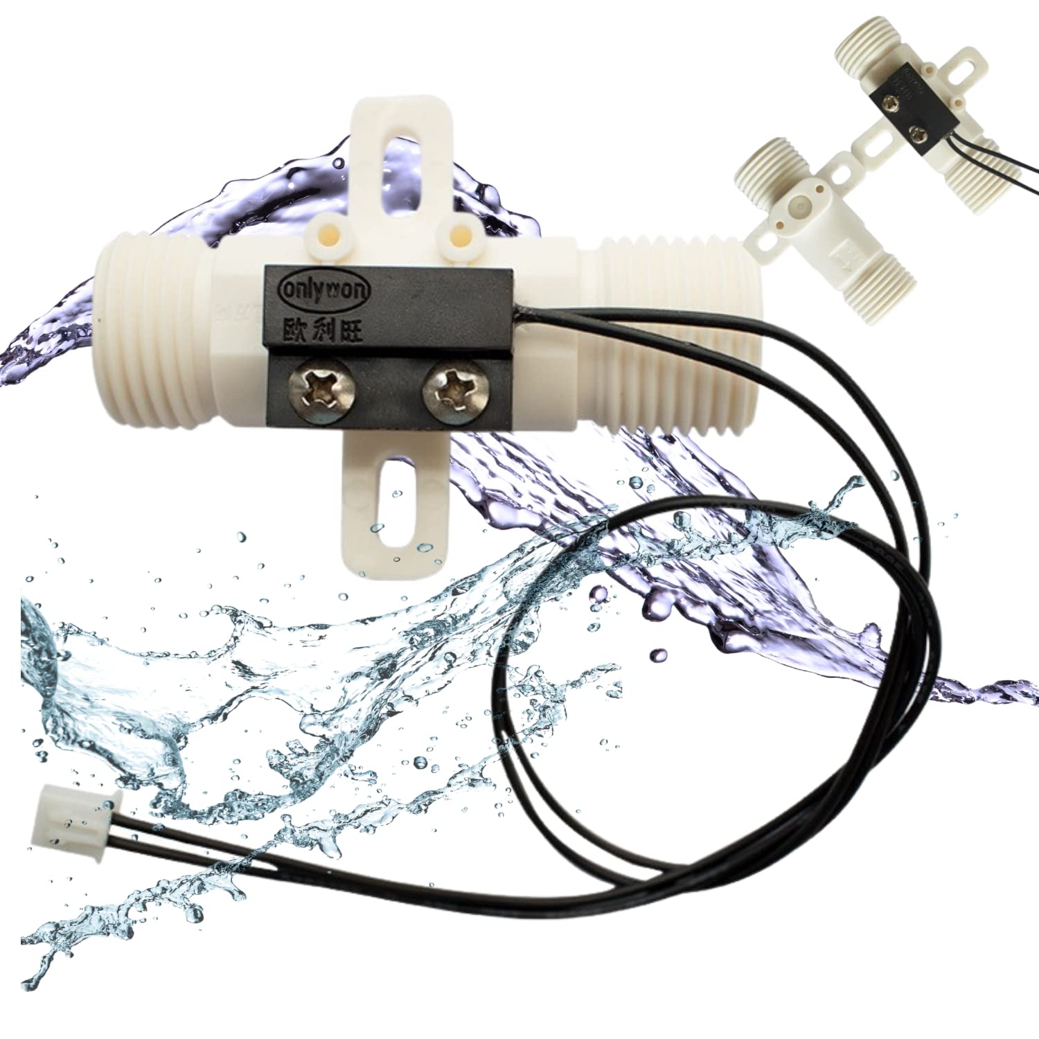 Snapklik.com : ONLYWON Flow Switch Water Flow Sensor Switch .G1/2 Water ...