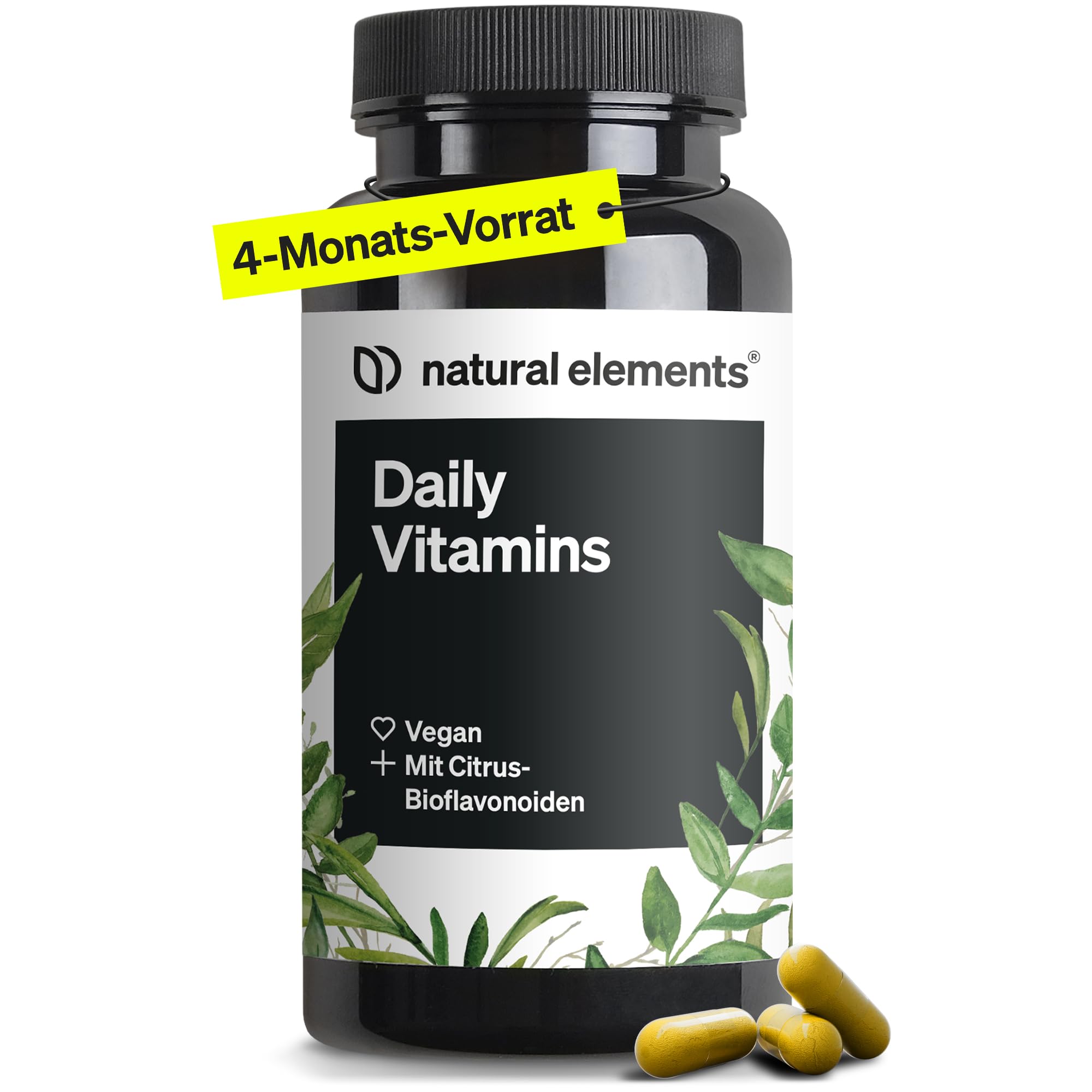 Daily Vitamins - 120 Multivitamin Capsules - All Valuable Vitamins A-K ...