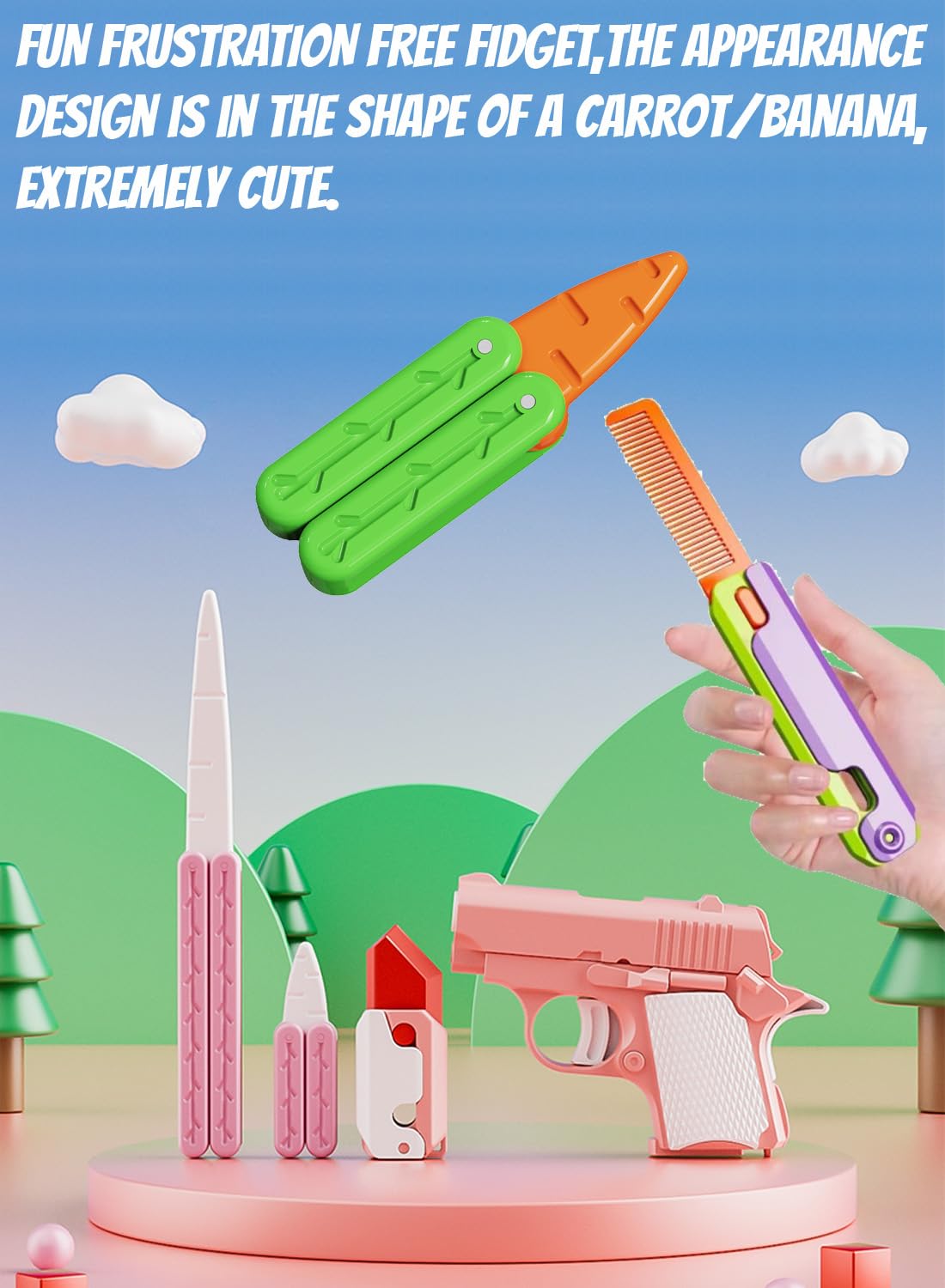 Snapklik.com : Fidget Gun Toy, Fidget Blaster Gun 1911 Titan Stress ...