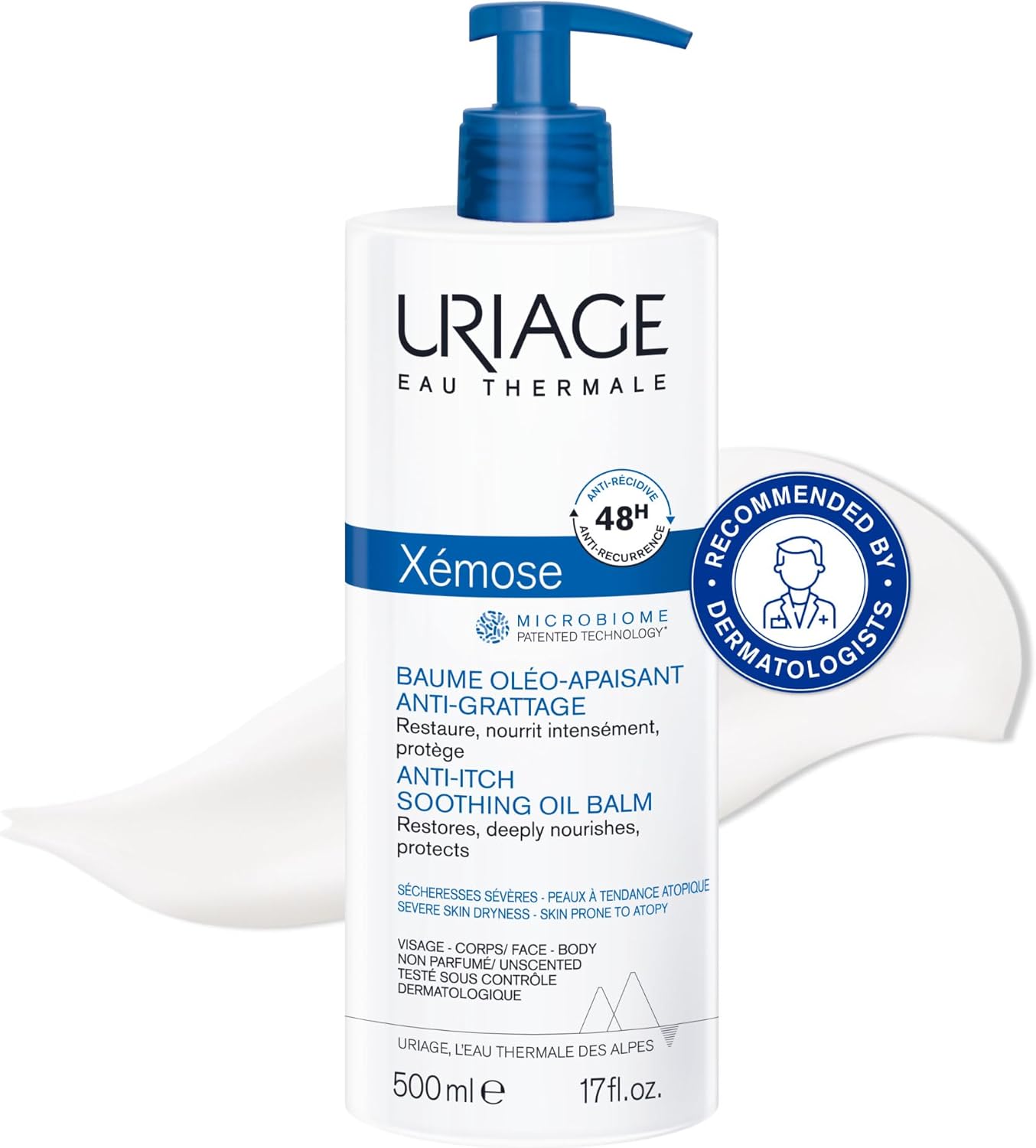 Uriage Xémose Anti-Itch Soothing Body Oil Balm 500ml - Severe Dry Skin ...