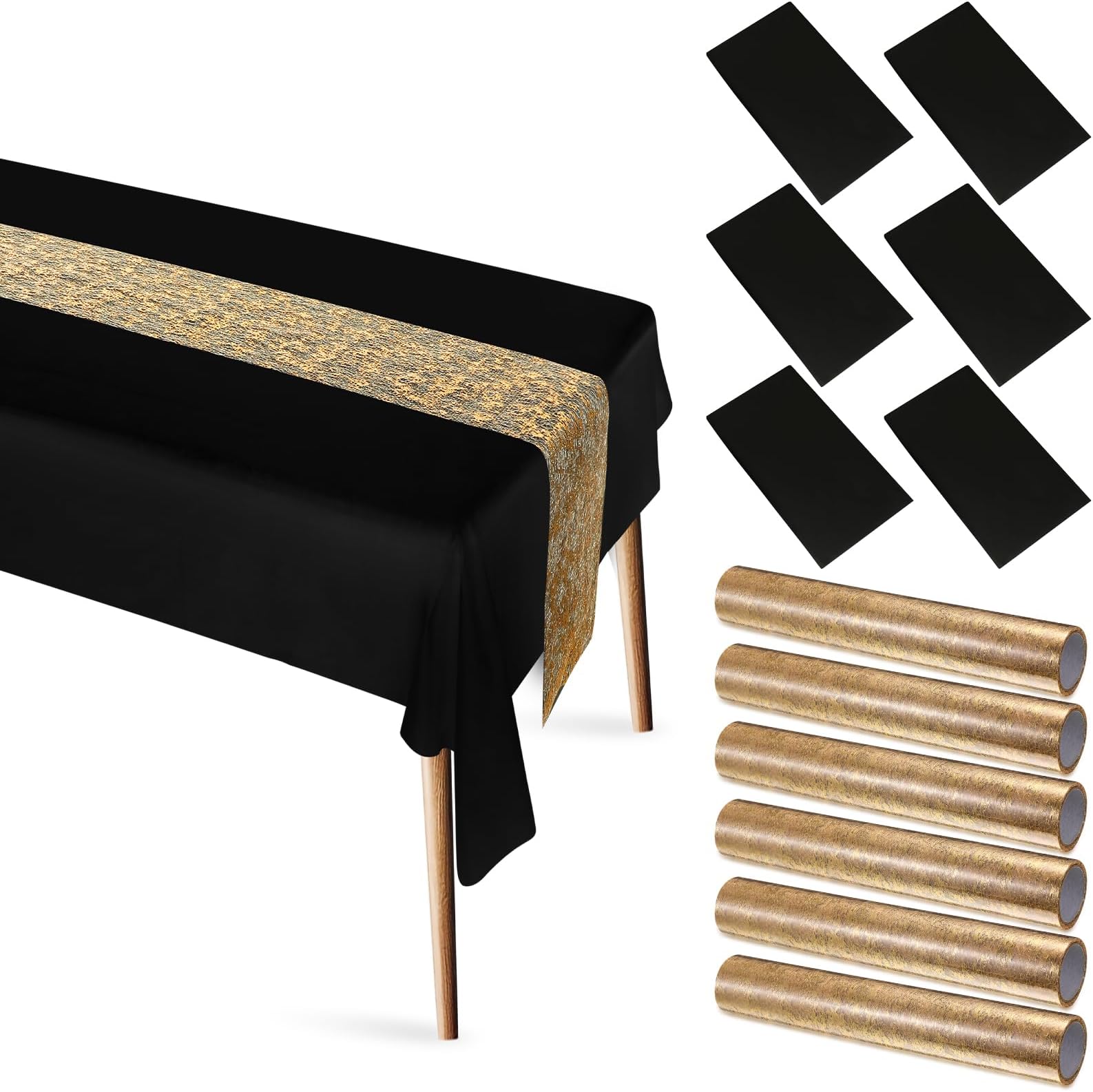 Amazon.com: Breling 12 Pack Disposable Plastic Tablecloths and ...