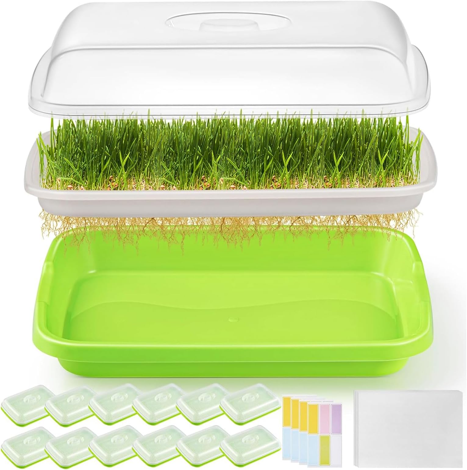 Amazon.com : 4 Layers Sprout Trays with Extra Strength Plastic Shelf ...