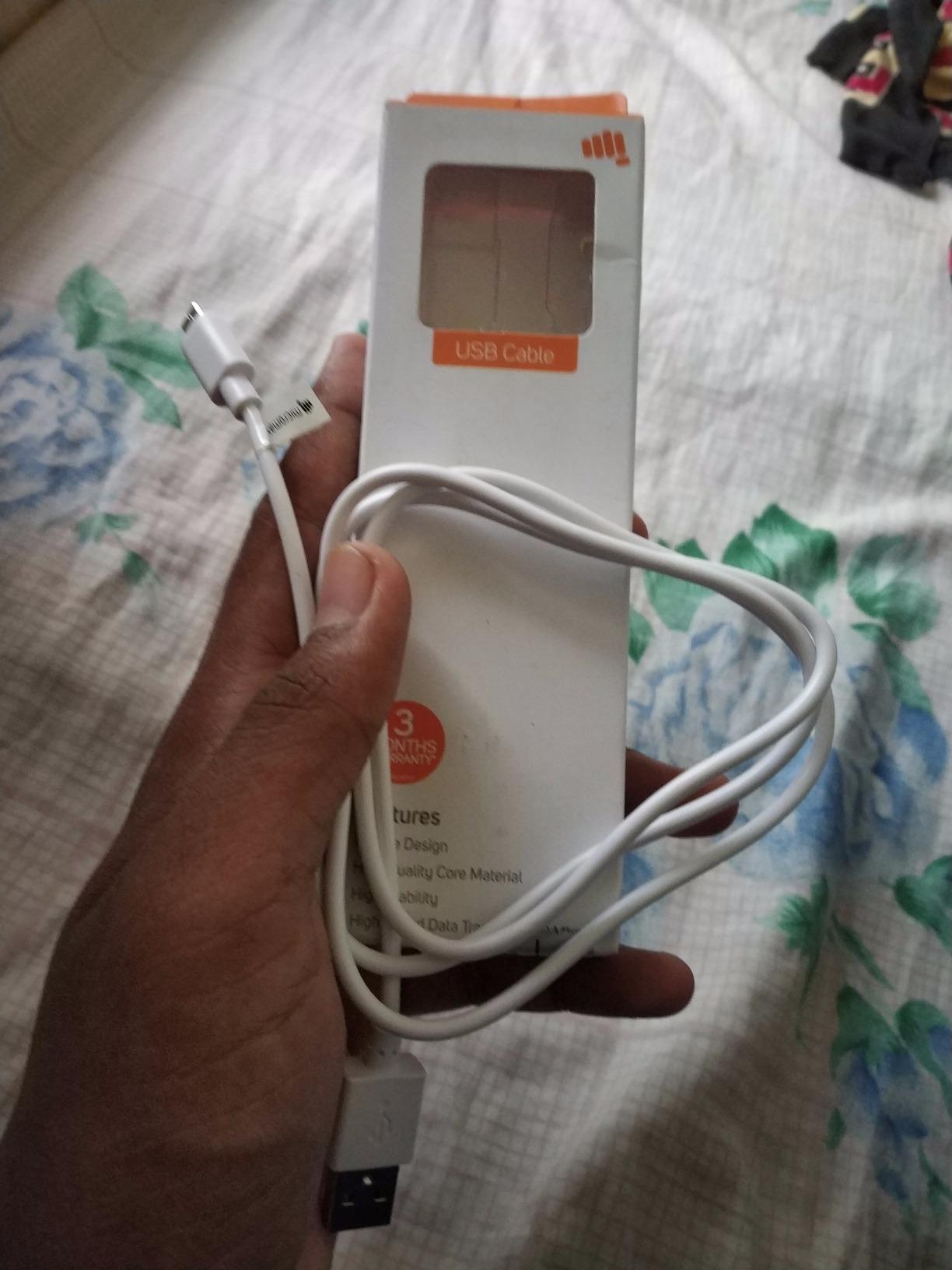 Micromax Original DB10WM4B3 Micro USB Data Charging Cable (White ...