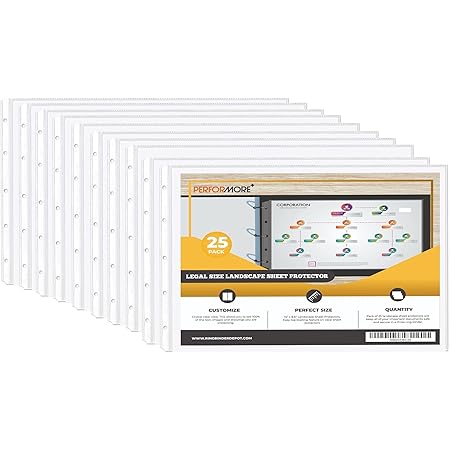 Amazon.com : QuickFit Heavy Duty 8.5 x 14 Landscape Spreadsheet View ...