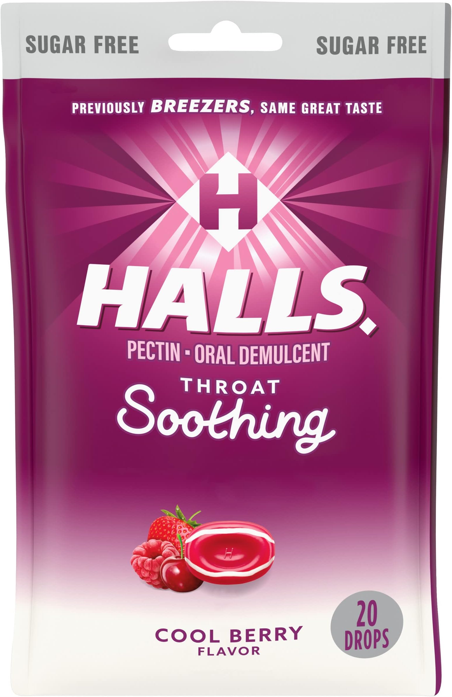 Amazon.com : HALLS Throat Soothing (Formerly HALLS Breezers) Cool Berry ...