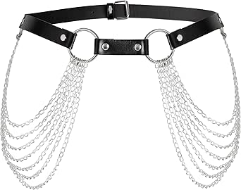Sacina Goth Punk Black PU leather Belt, Grunge Emo Black Studded Belt ...