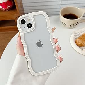 Amazon.com: XIZYO for iPhone 13 Case for iPhone 14 Case, Curly Wave Frame Cute Phone Case Clear ...