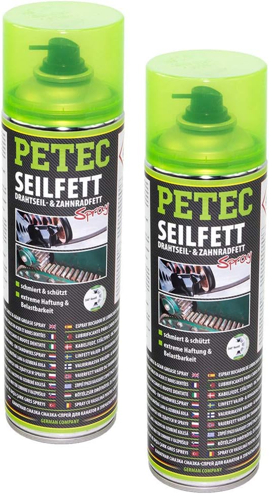 1 Liter PETEC 71650 Seilfett Seilfettspray Drahtseilfett Zahnradfett ...