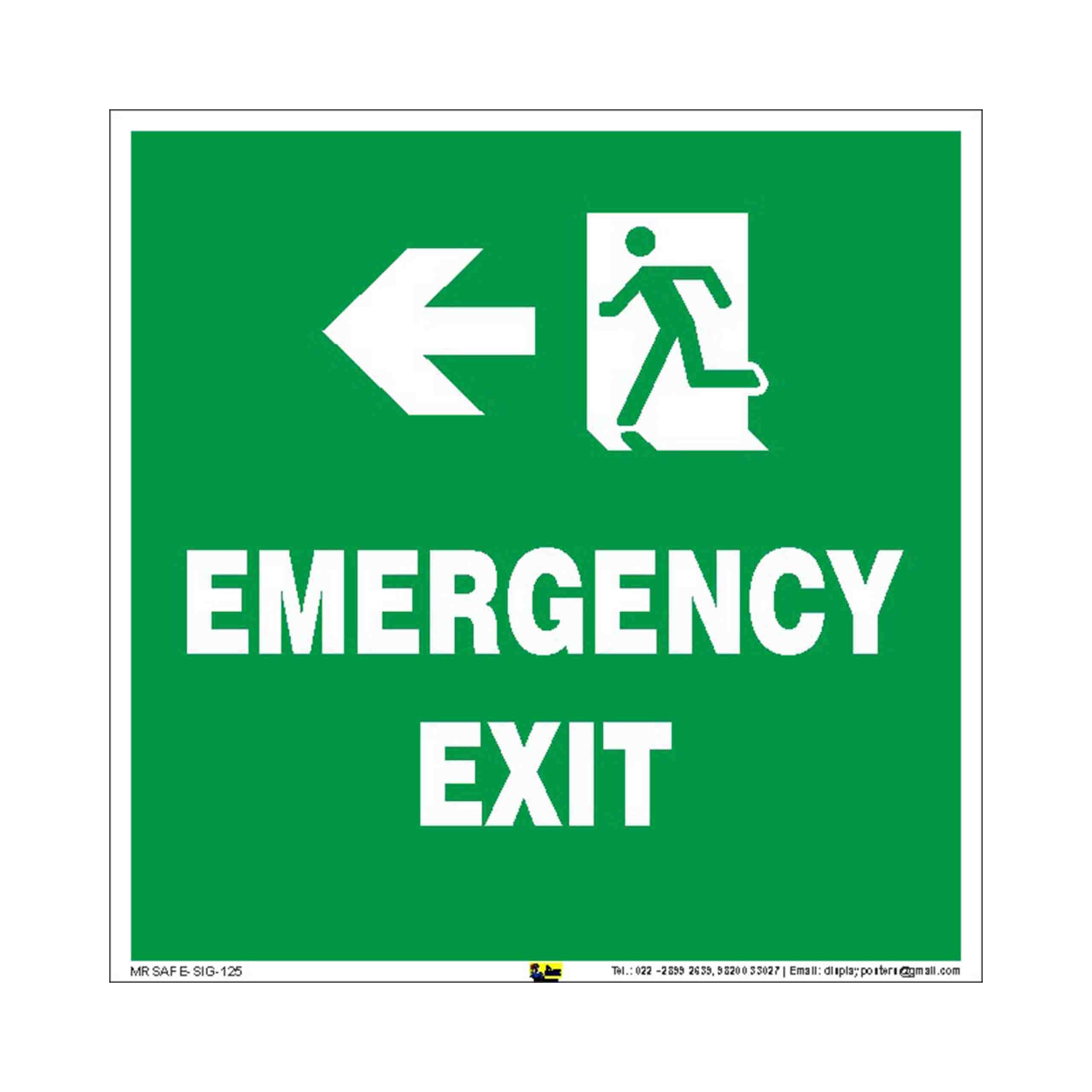 Mr Safe Emergency Exit Sign Aluminium Composite Panel Board 8 ...