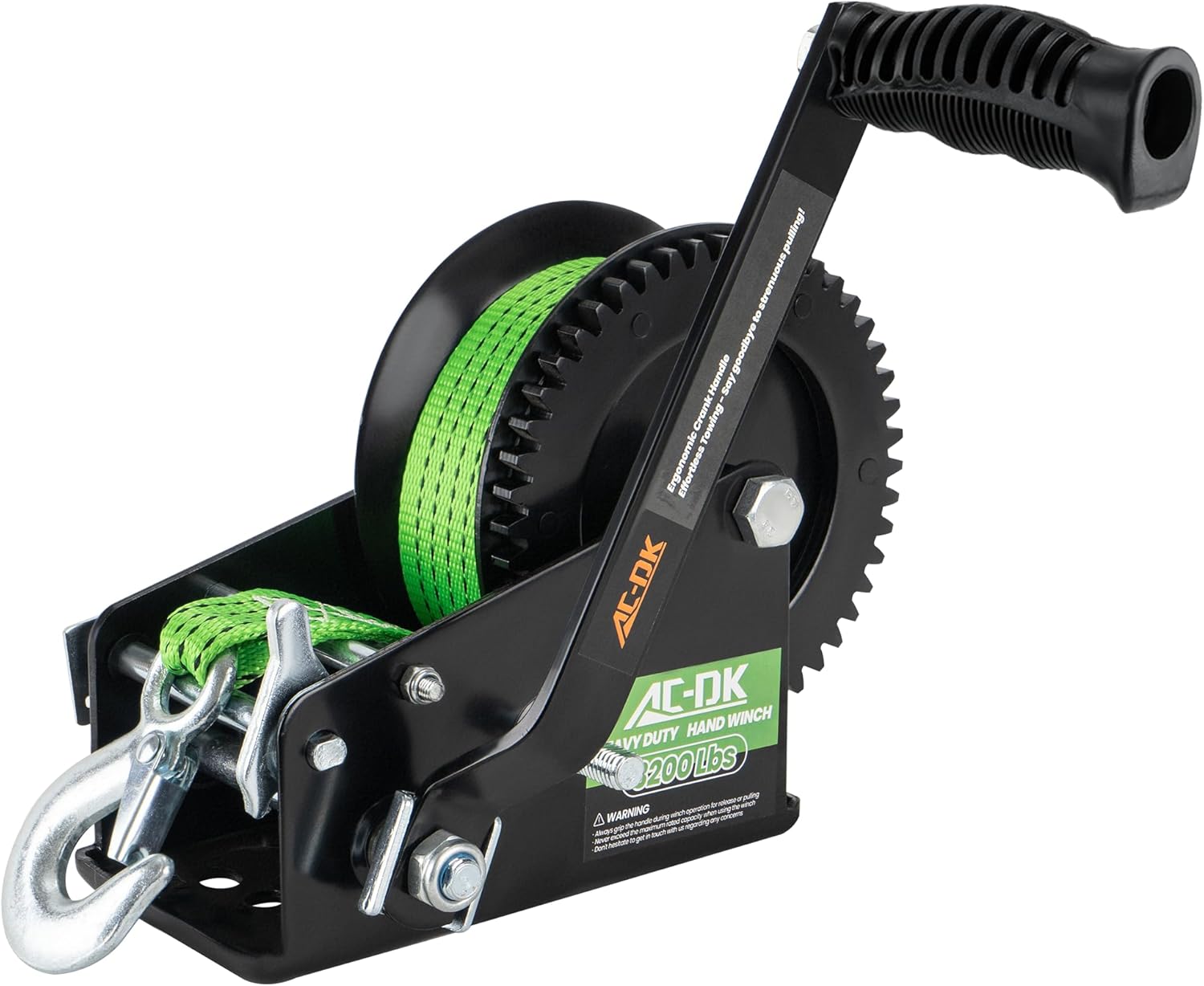 Amazon.com: AC-DK 3200lbs Heavy Duty Boat Trailer Winch with 32FT Strap ...
