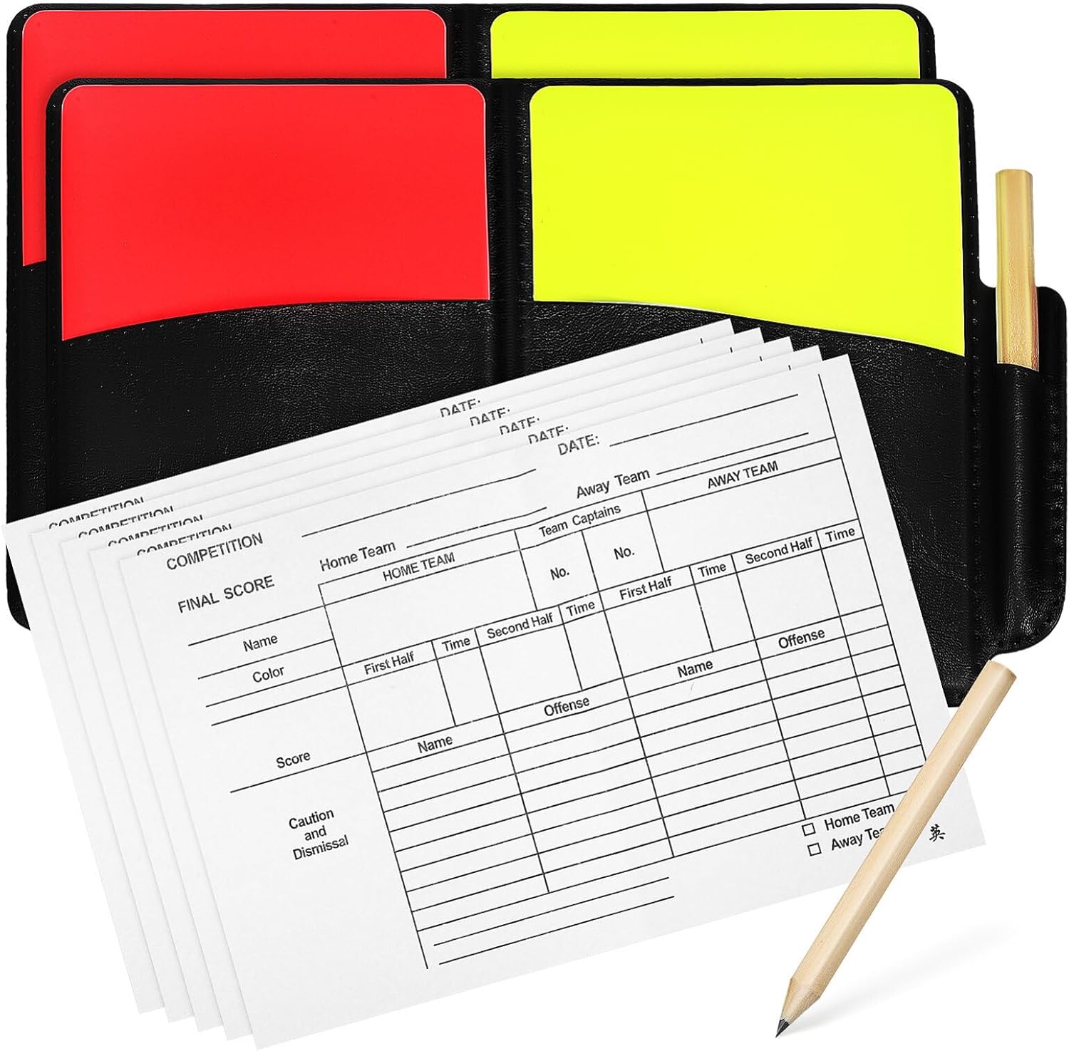 Amazon.com : Toyvian Soccer Referee Card Sets: 2 Packs Red and Yellow ...