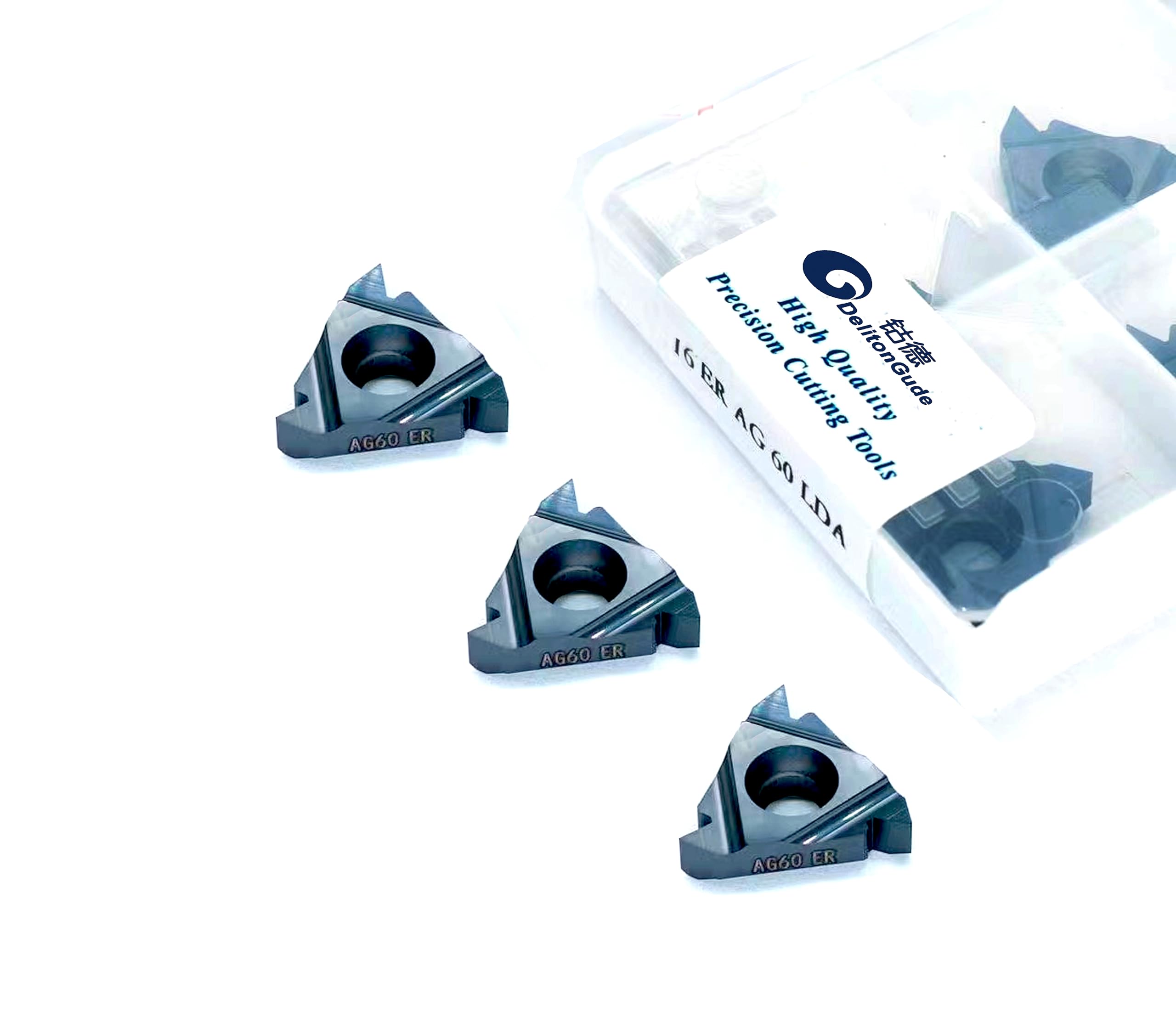 DelitonGude 10Pcs 16ER AG60 CNC Lathe Indexable Threading Carbide ...