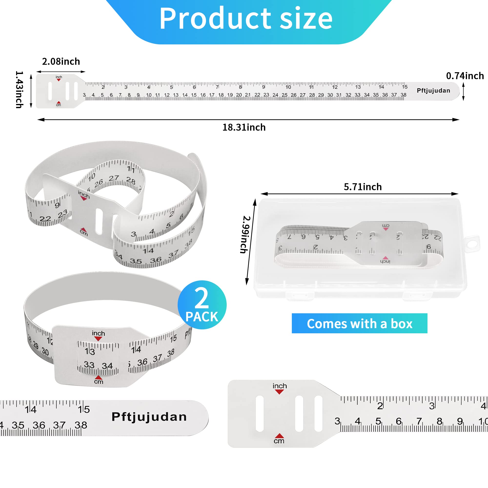 Snapklik.com : 2Pack Sublimation Tumblers Width Measurer - Accurately ...