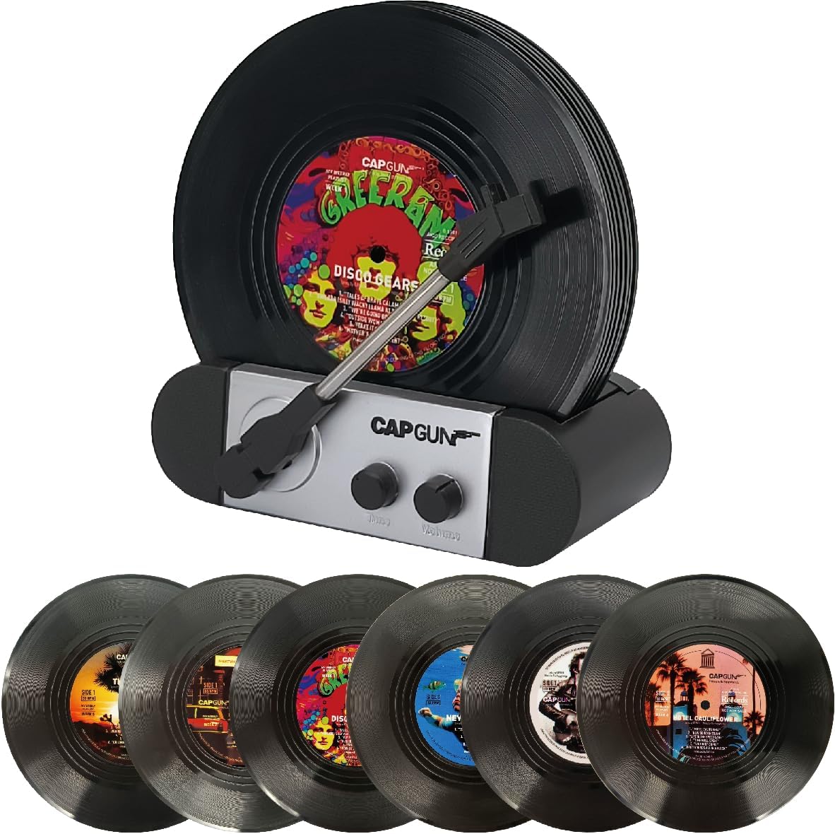 Amazon.com: Record Coasters for Drinks, Funny, Absorbent, Novelty 6 ...