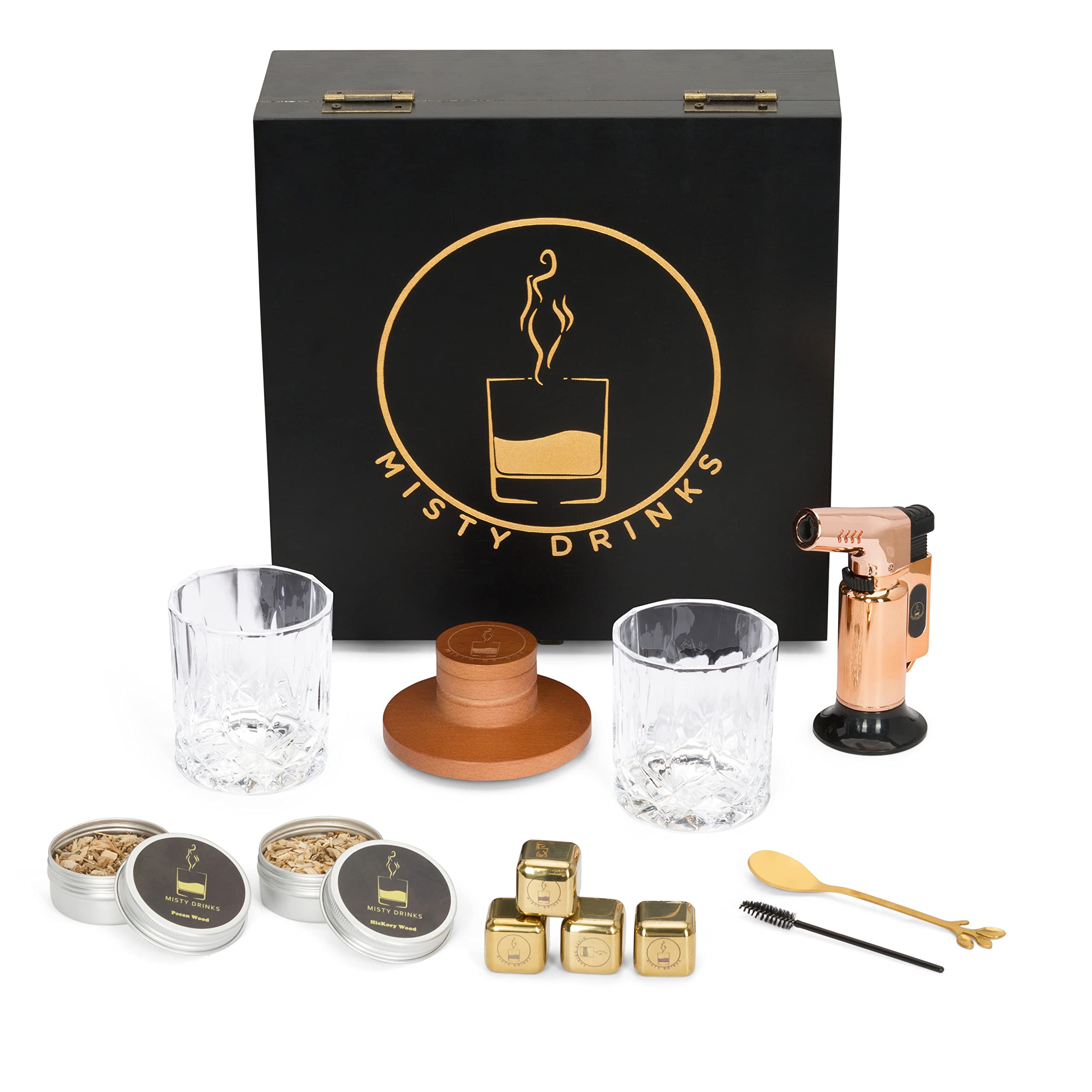 Amazon.com: Whiskey Smoke Infuser Kit with Torch, Glasses & Reusable ...