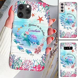 Amazon.com: Personalized Grandma Phone Case - Custom Grandkids Name ...