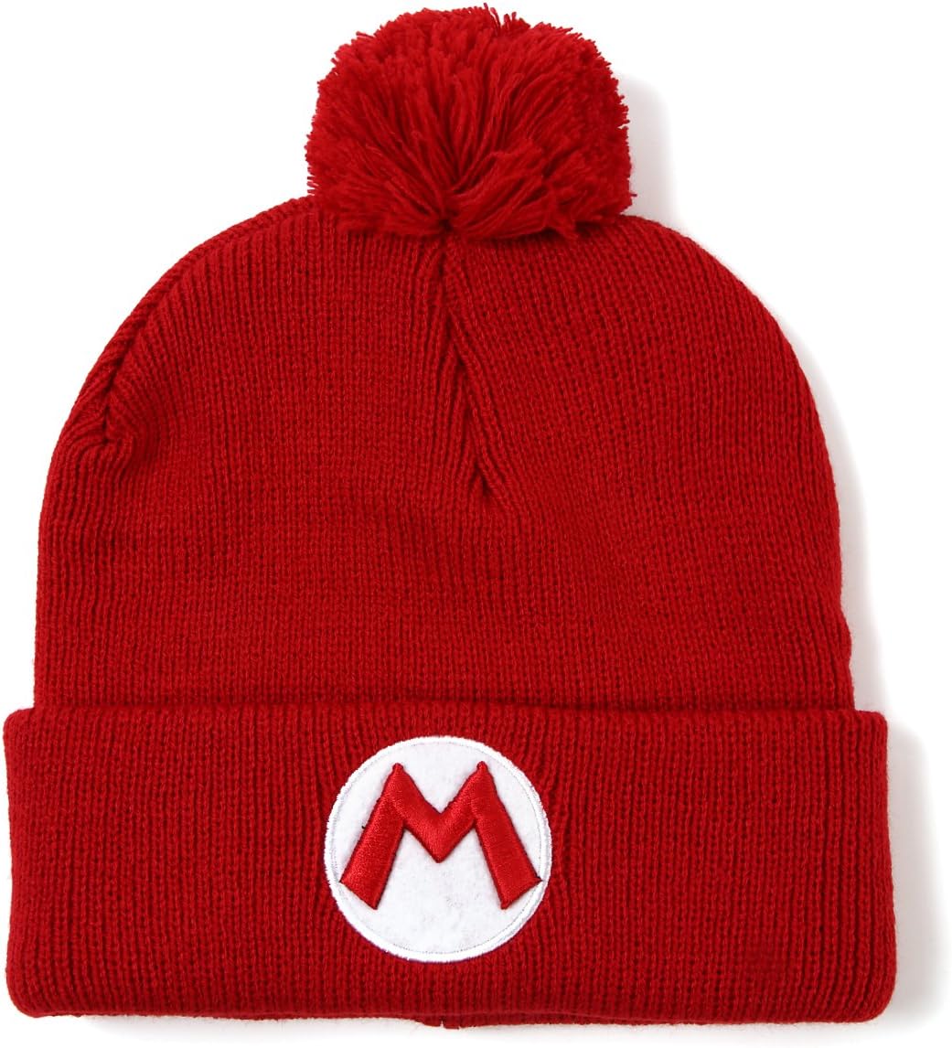 Super Mario Bros Mario - Gorro de Punto, Color Rojo : Amazon.com.mx ...