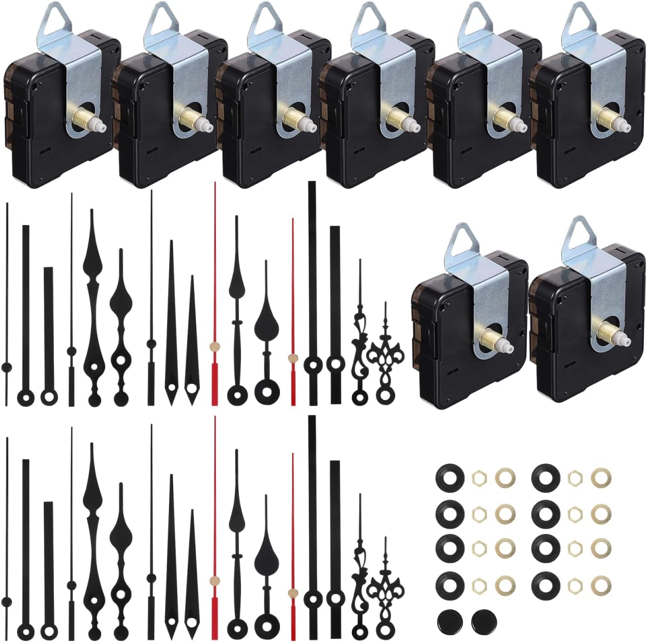 Amazon.com: DOITOOL 8Pcs Quartz Clock Mechanism Replacement Kit Non ...