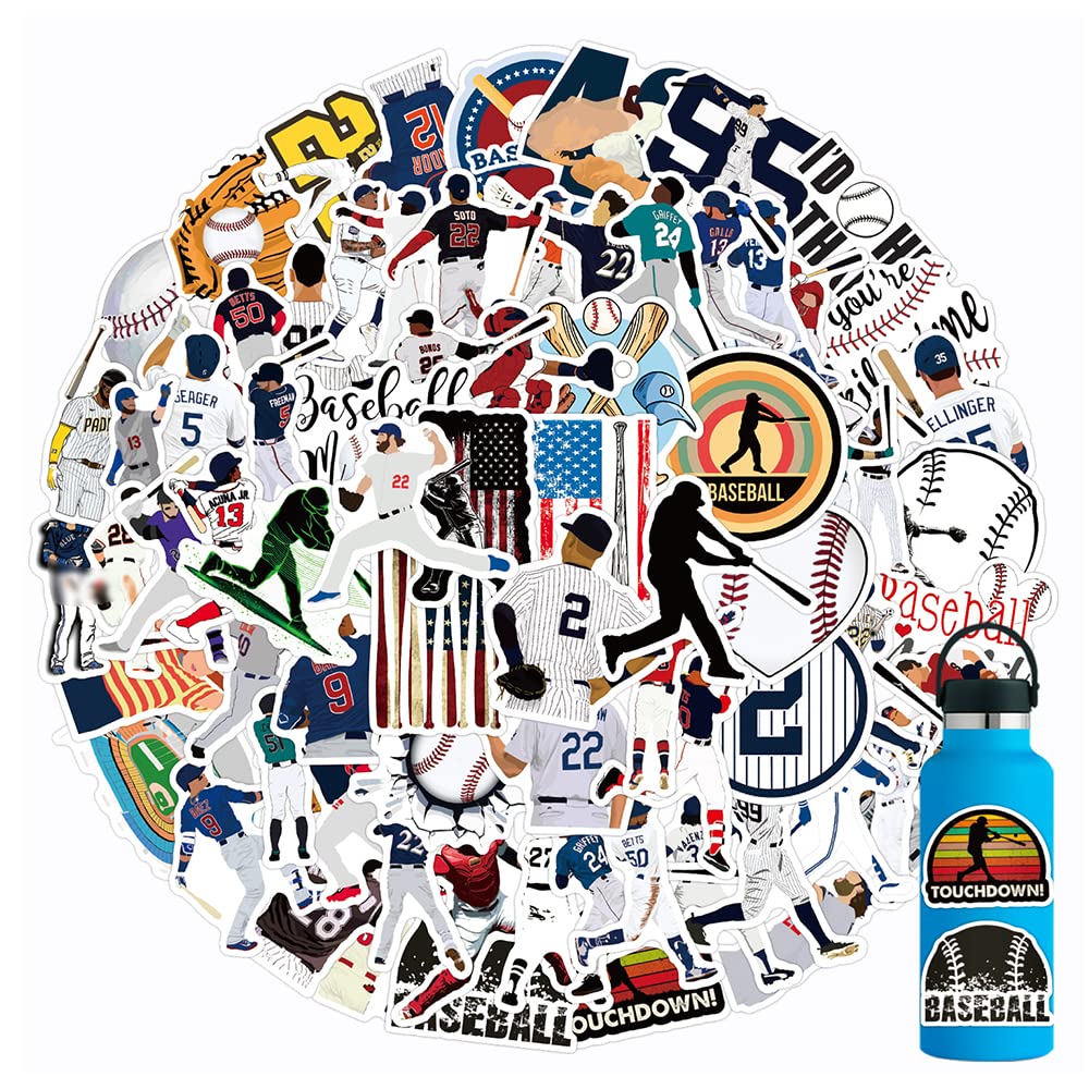 Amazon.com: 102PCS Sports Baseball Stickers for Teens,Baseball Party ...