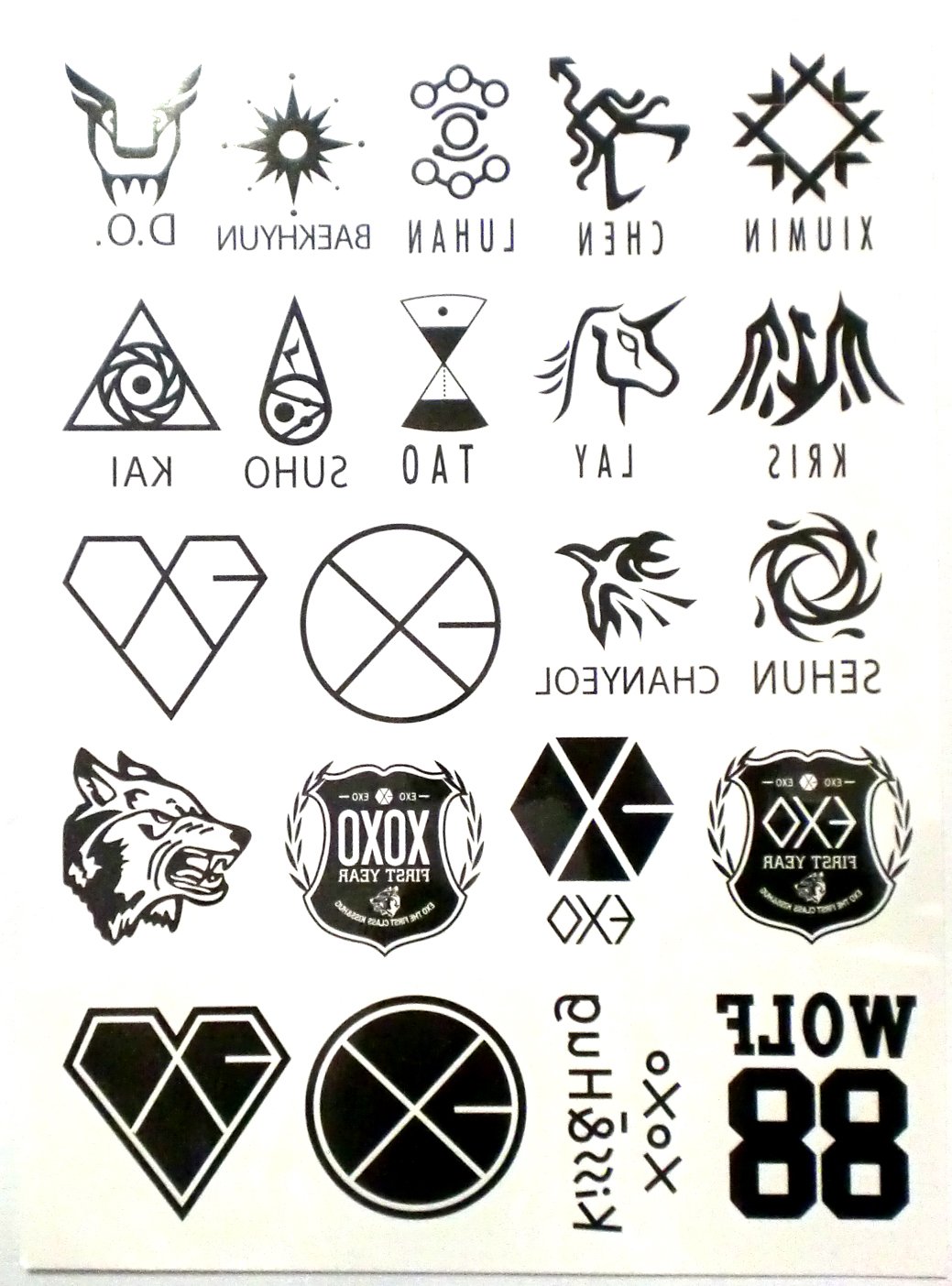 Exo Members Symbols