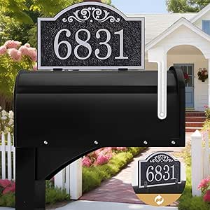 Amazon.com: Custom Mailbox Topper Address Sign, Custom Address Plaques ...