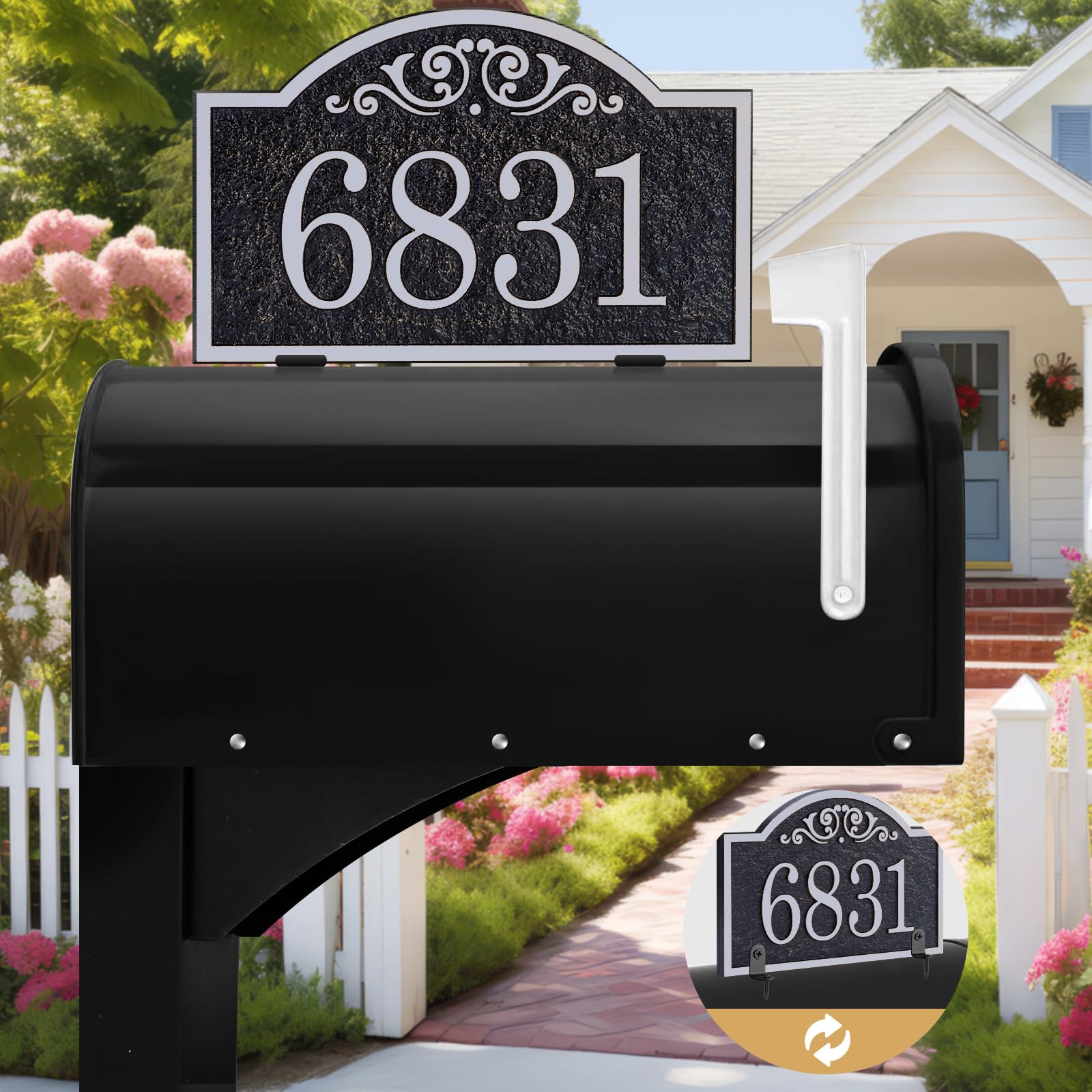 Amazon.com: Custom Mailbox Topper Address Sign, Custom Address Plaques ...