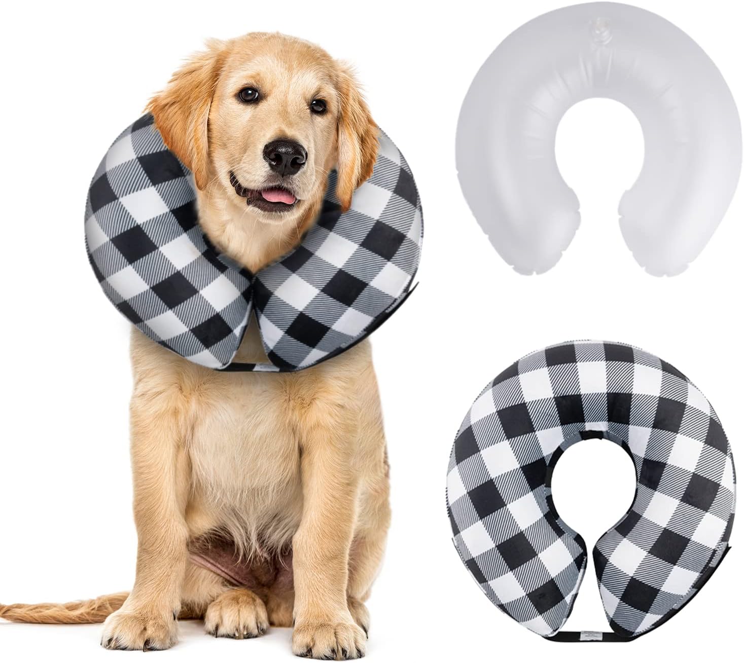 Amazon.com : CuteBone Inflatable Dog Neck Donut with Removable Soft ...