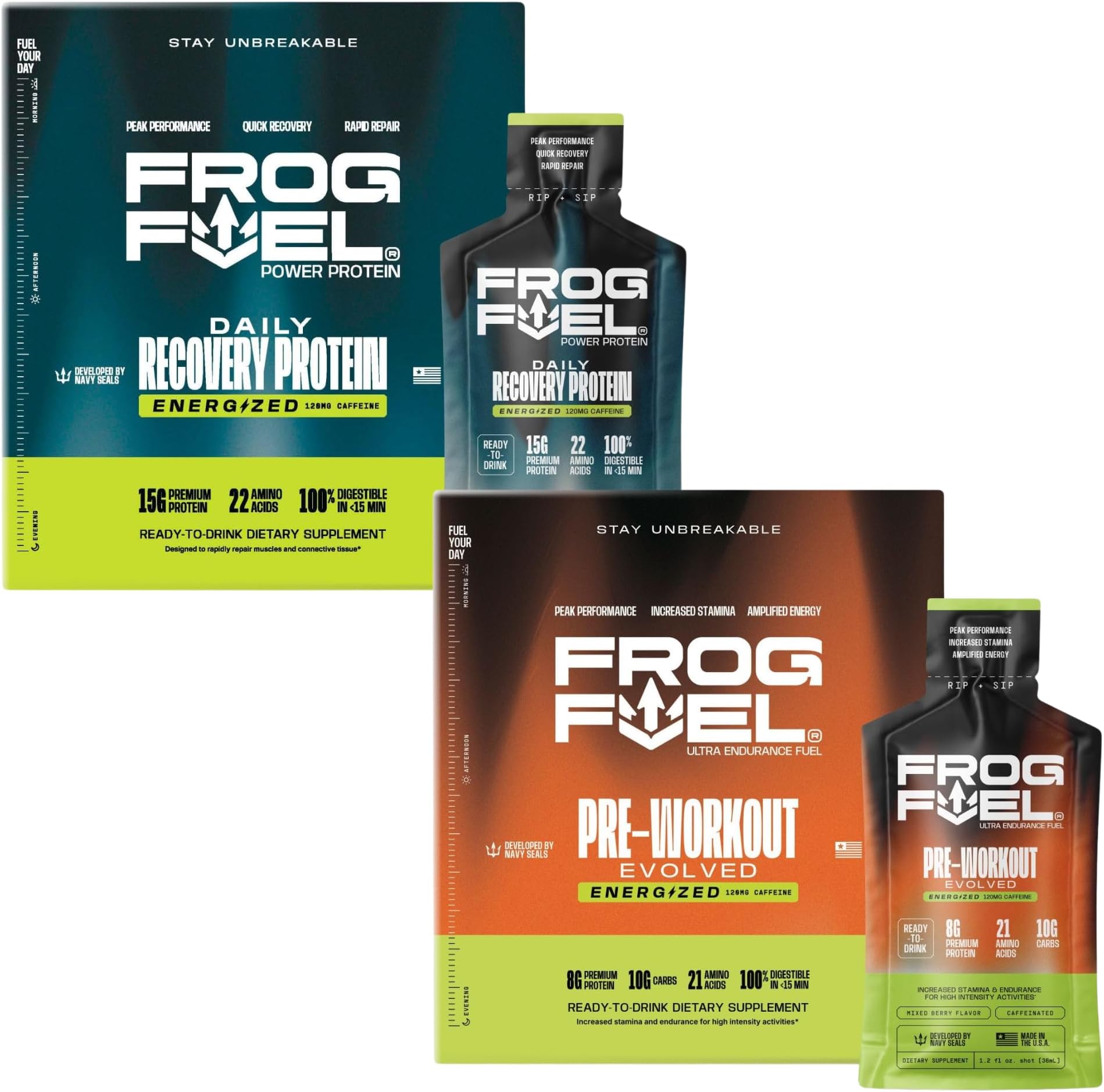 Amazon.com: Frog Fuel Power Energized Protein & Ultra Energized Pre ...
