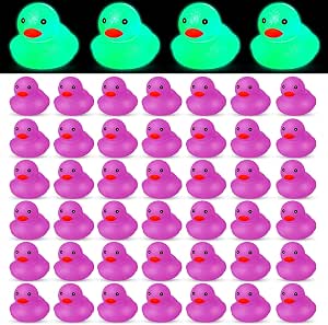 Amazon.com: Syhood Rubber Luminous Ducks in Bulk, 2.2inch Float Bathtub ...