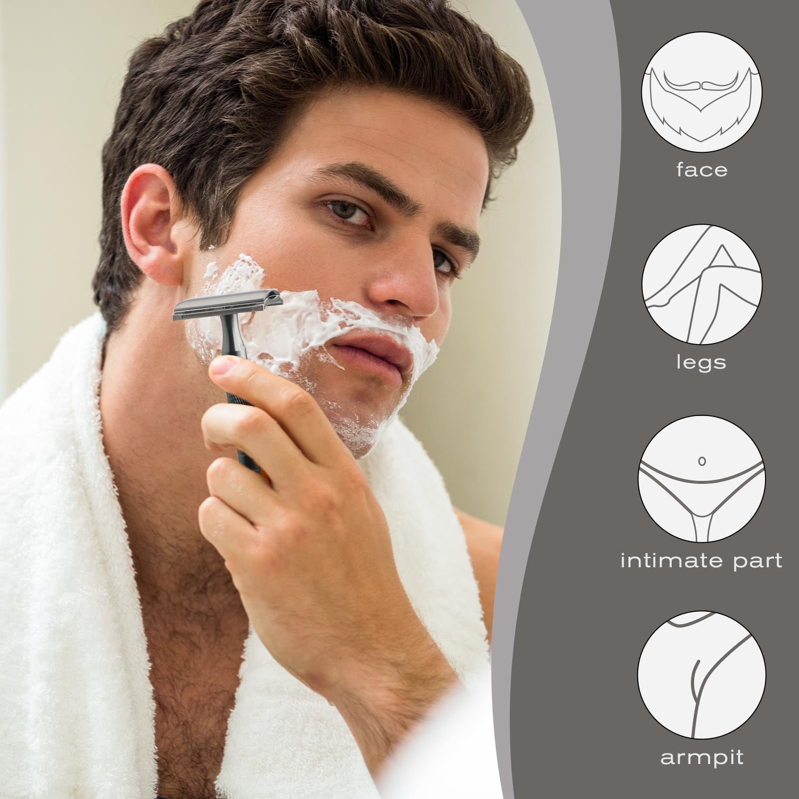 Snapklik.com : Reusable Safety Razor, Single Blade Razors For Men