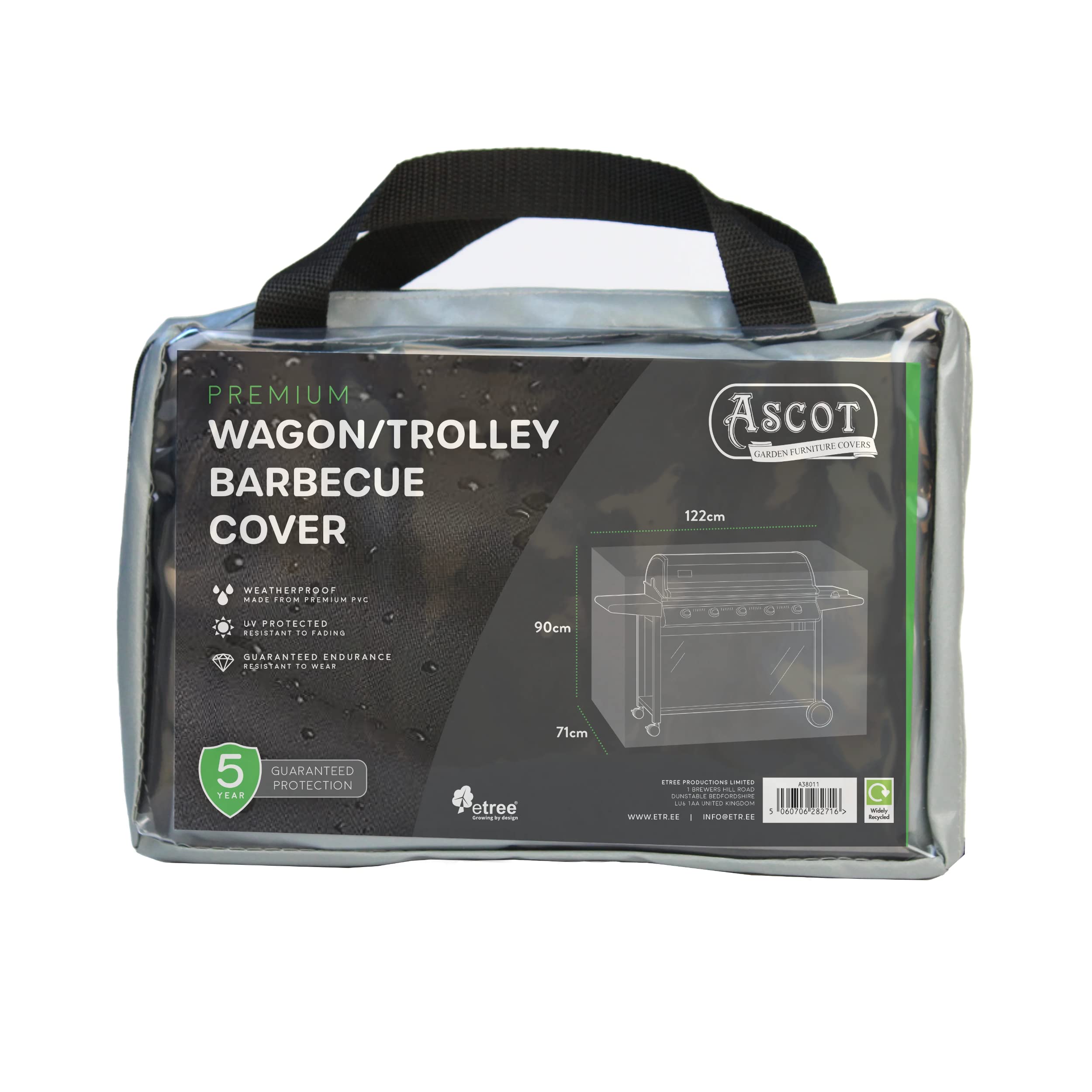 Ascot Premium Wagon/Trolley Barbecue Cover - 122 X 71 X 90 (H) cm ...