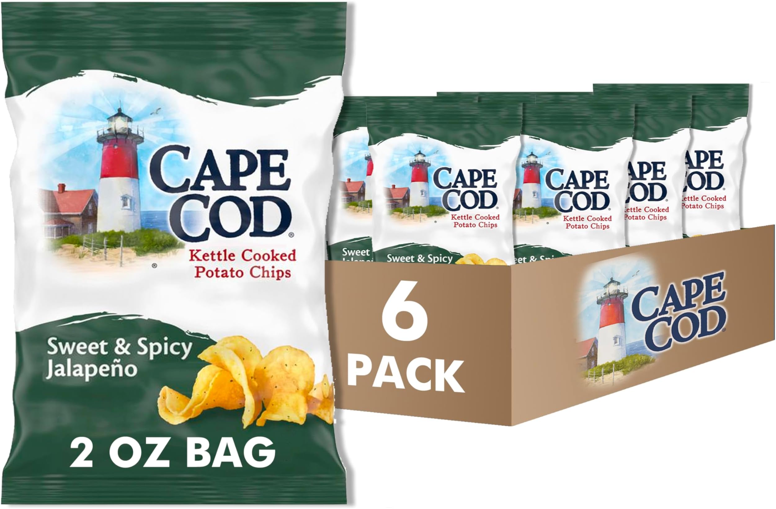 Amazon.com: Cape Cod Potato Chips, Original Kettle Cooked Chips, Snack ...