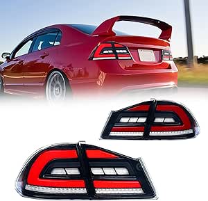 Amazon.com: LED Tail Lights Compatible with 8th Gen Honda Civic FD1 FD2 Type R FD3 2006-2011,w ...