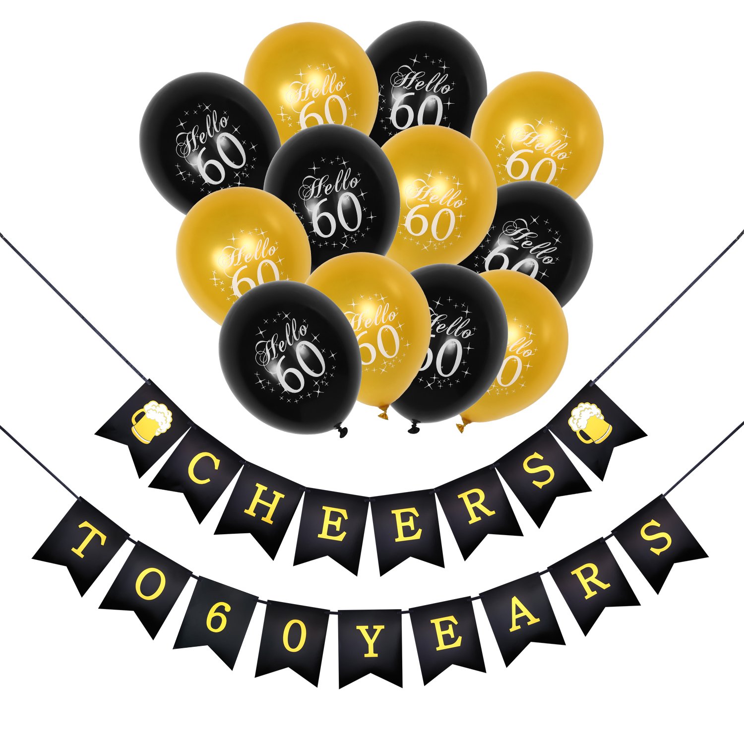 Buy Konsait 60th Birthday Party Decorations Kit Cheers To 60th