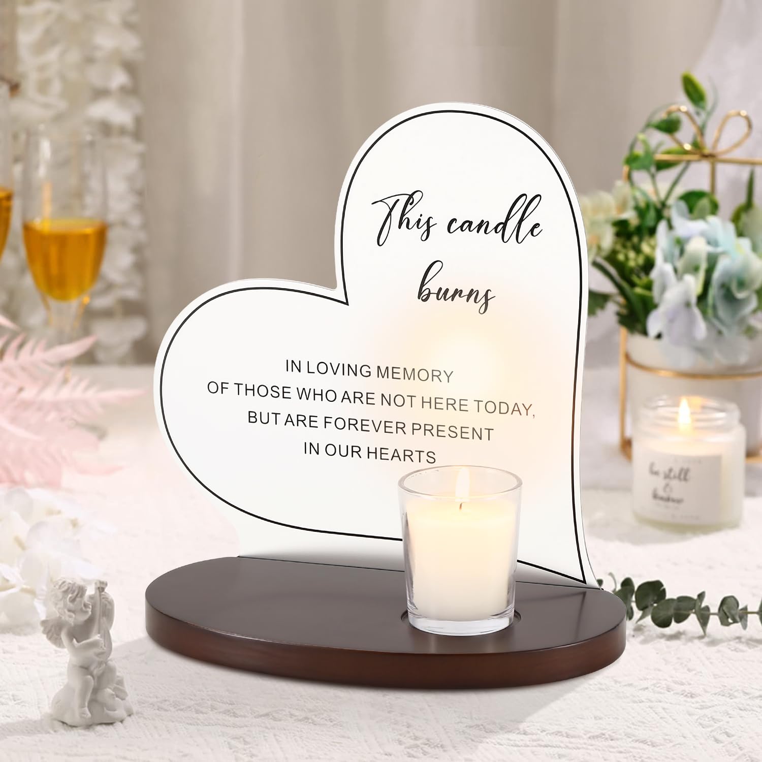 Amazon.com: Sympathy Candle Wedding Signs, Wedding Decorations in ...