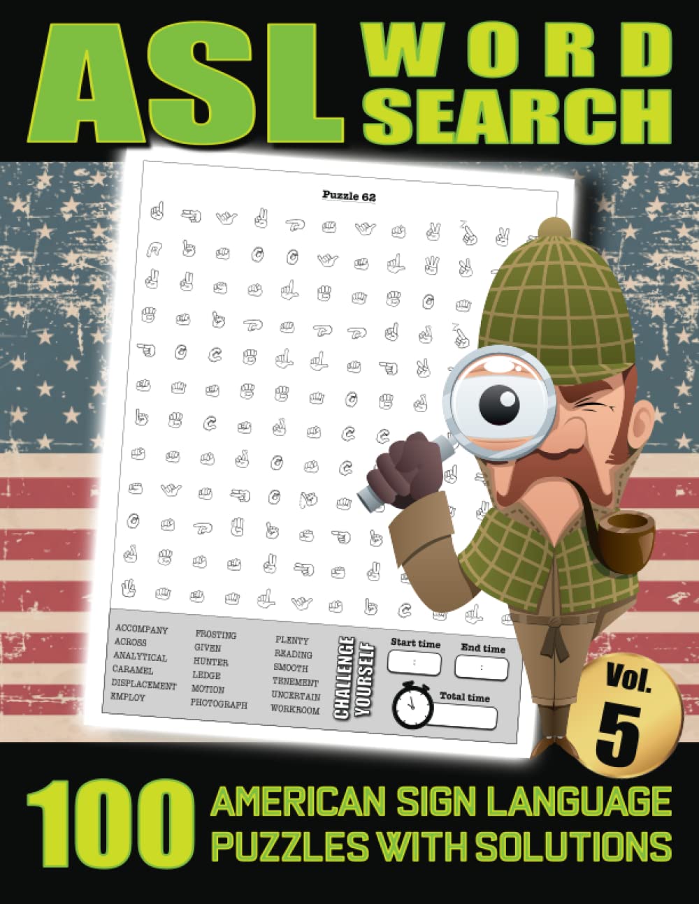 Asl Word Search 100 American Sign Language Puzzles With Solutions ...