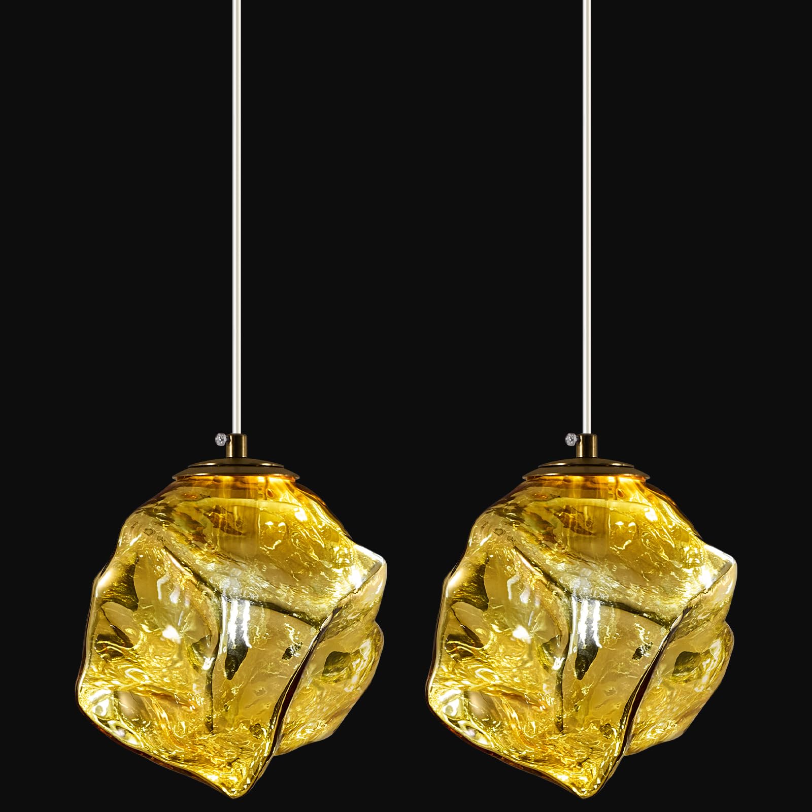 LBSQJ Modern Gold Pendant Lights Kitchen Island Mini Hanging Light ...