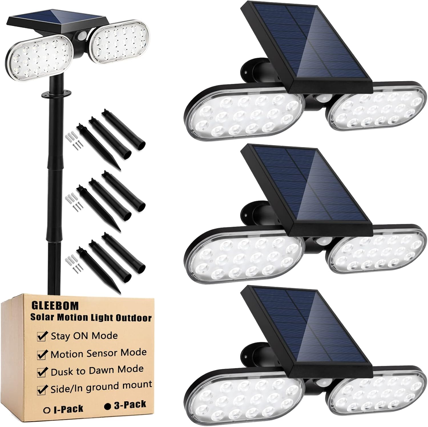 EMANER 20% O-ff (Bundle 3Pack) - Motion Sensor Solar Light, Low Light ...