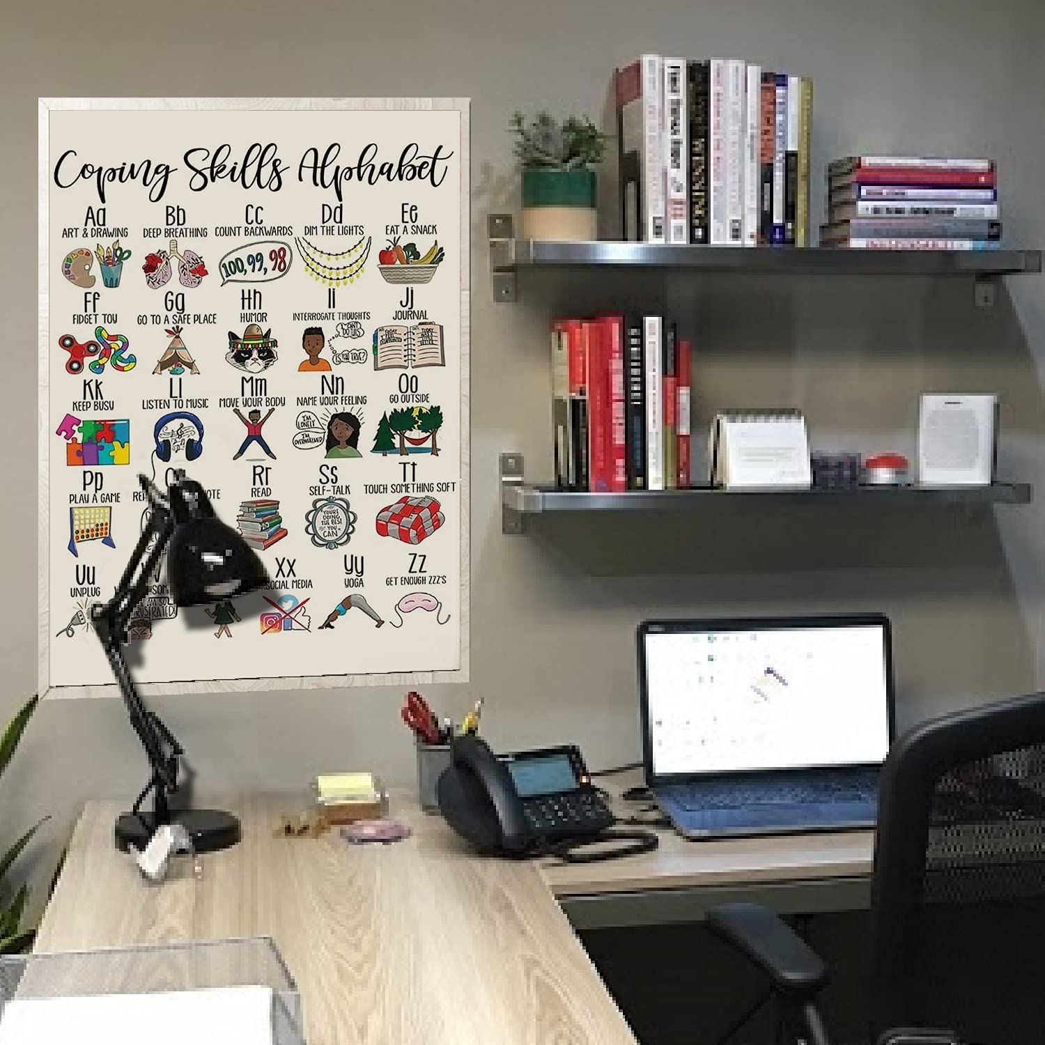 Mental Health Posters For Office Self Care Coping Skills Alphabet ...
