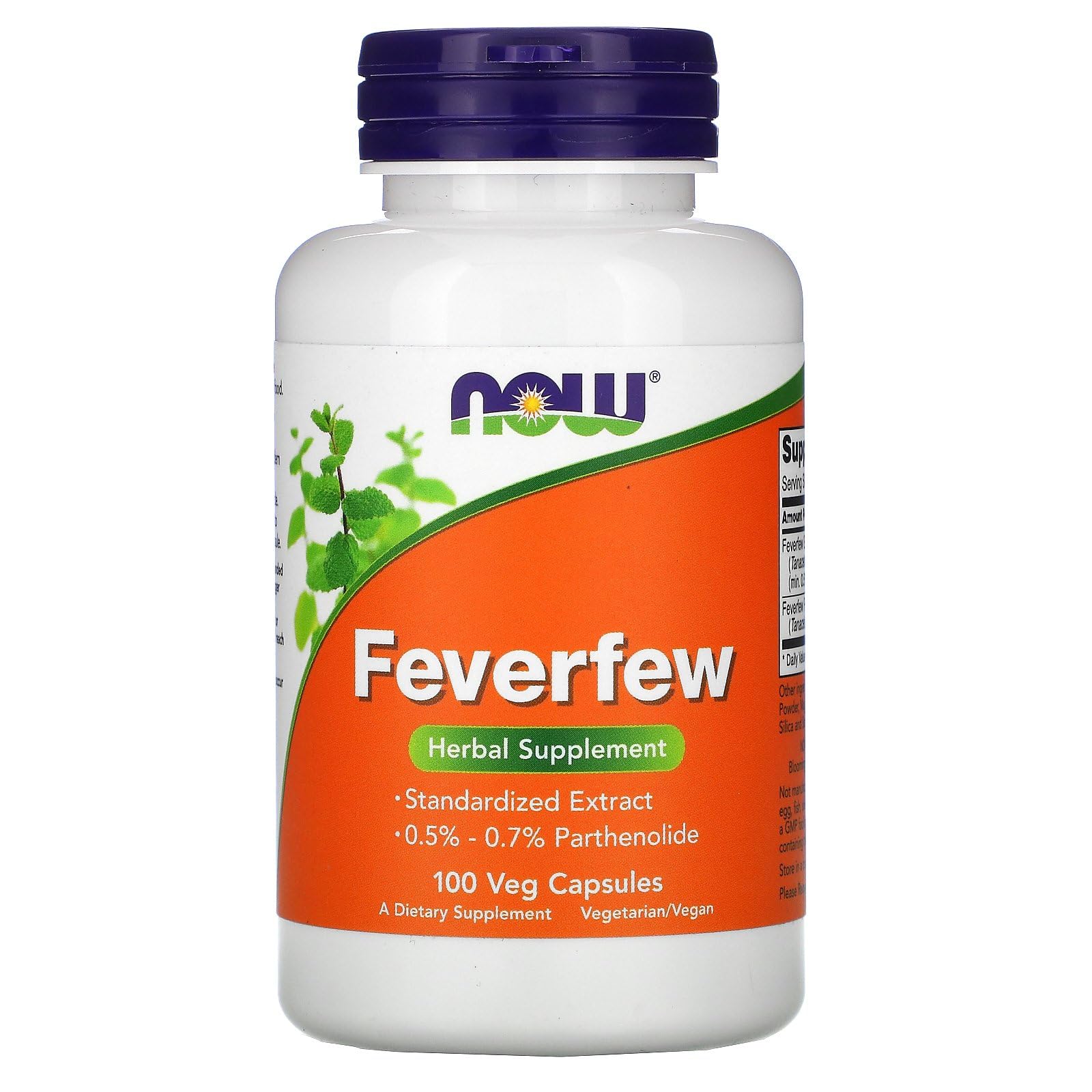 Amazon.com: NOW Foods Feverfew Veg Capsules - 100 ct : Health & Household