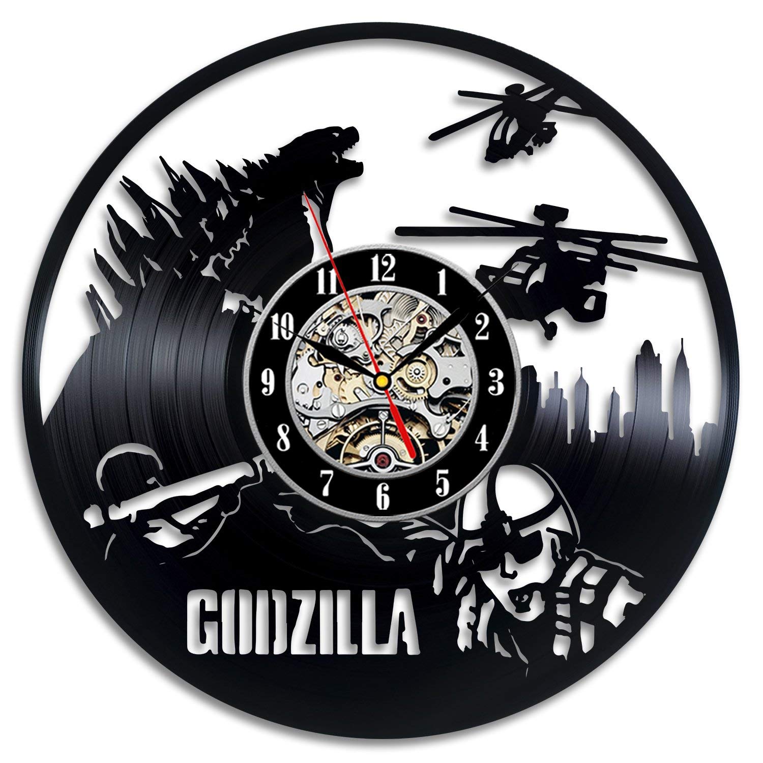 Buy ArtoriDesign18 Godzilla Wall Clock Vinyl Record Wall Clock Godzilla ...