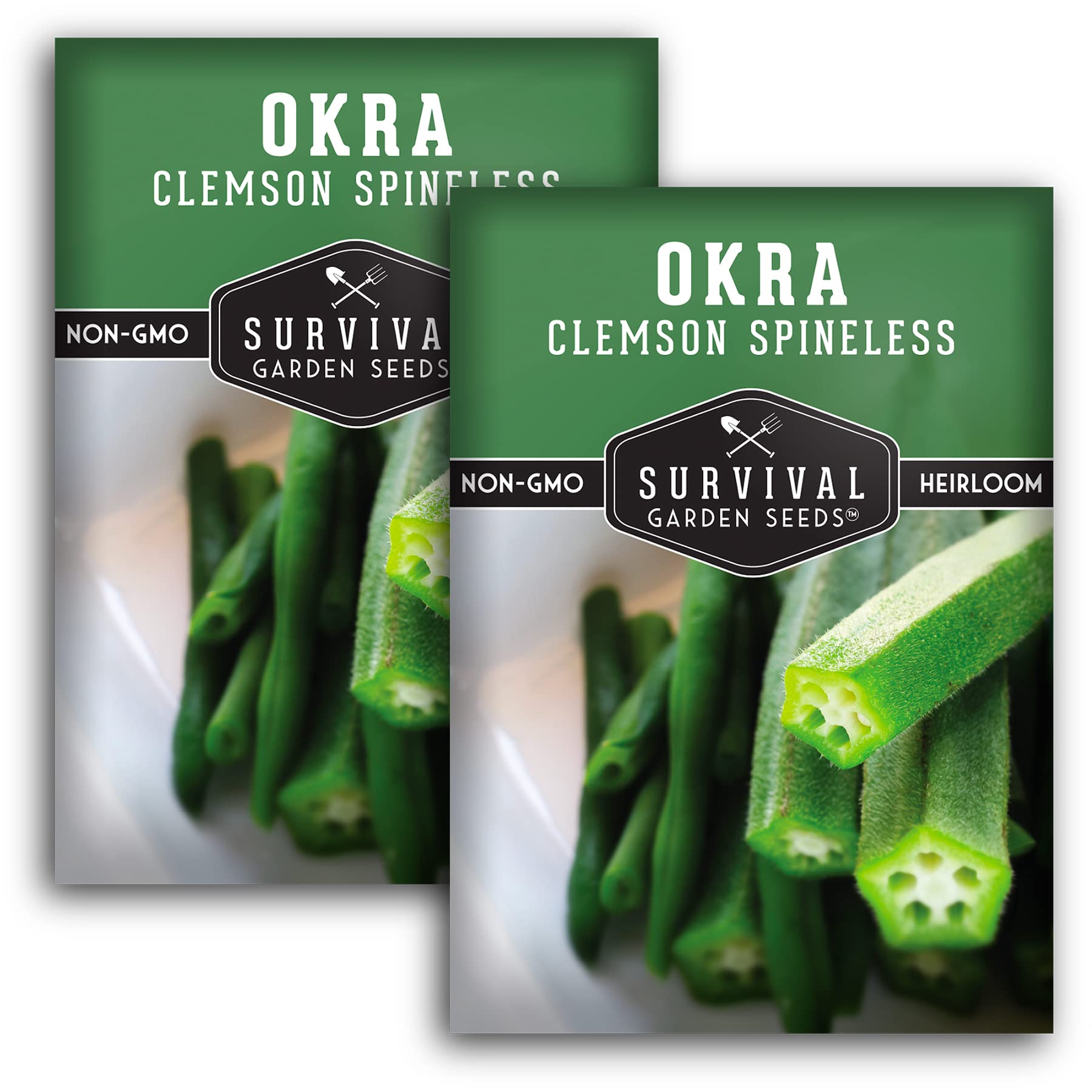Amazon.com : Survival Garden Seeds - Clemson Spineless Okra Seed for ...