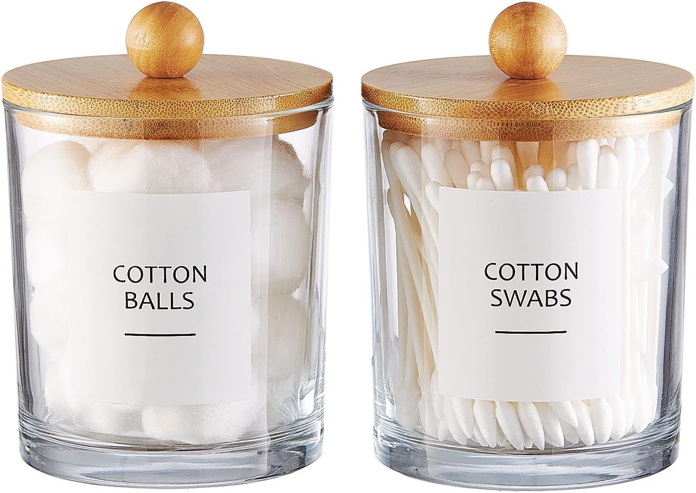 Amazon.com: Mini Glass Apothecary Jars, Container Set, Bathroom ...