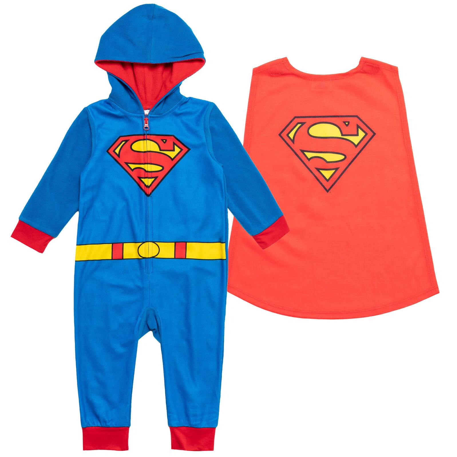 DC Comics Justice League Superman Batman Flash Zip Up Pajama Cosplay ...