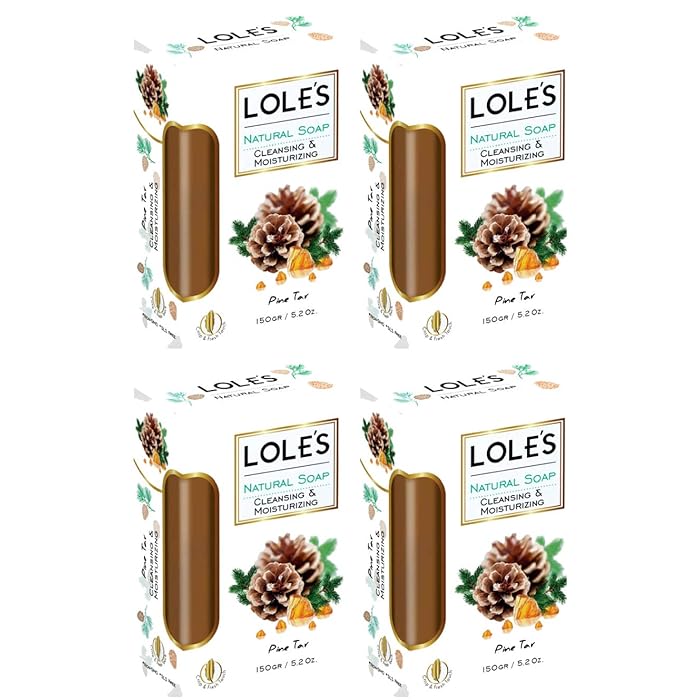Buy Loles Luxury Pine Tar Beauty Soap 4x150g Pack - Natural Vegan ...